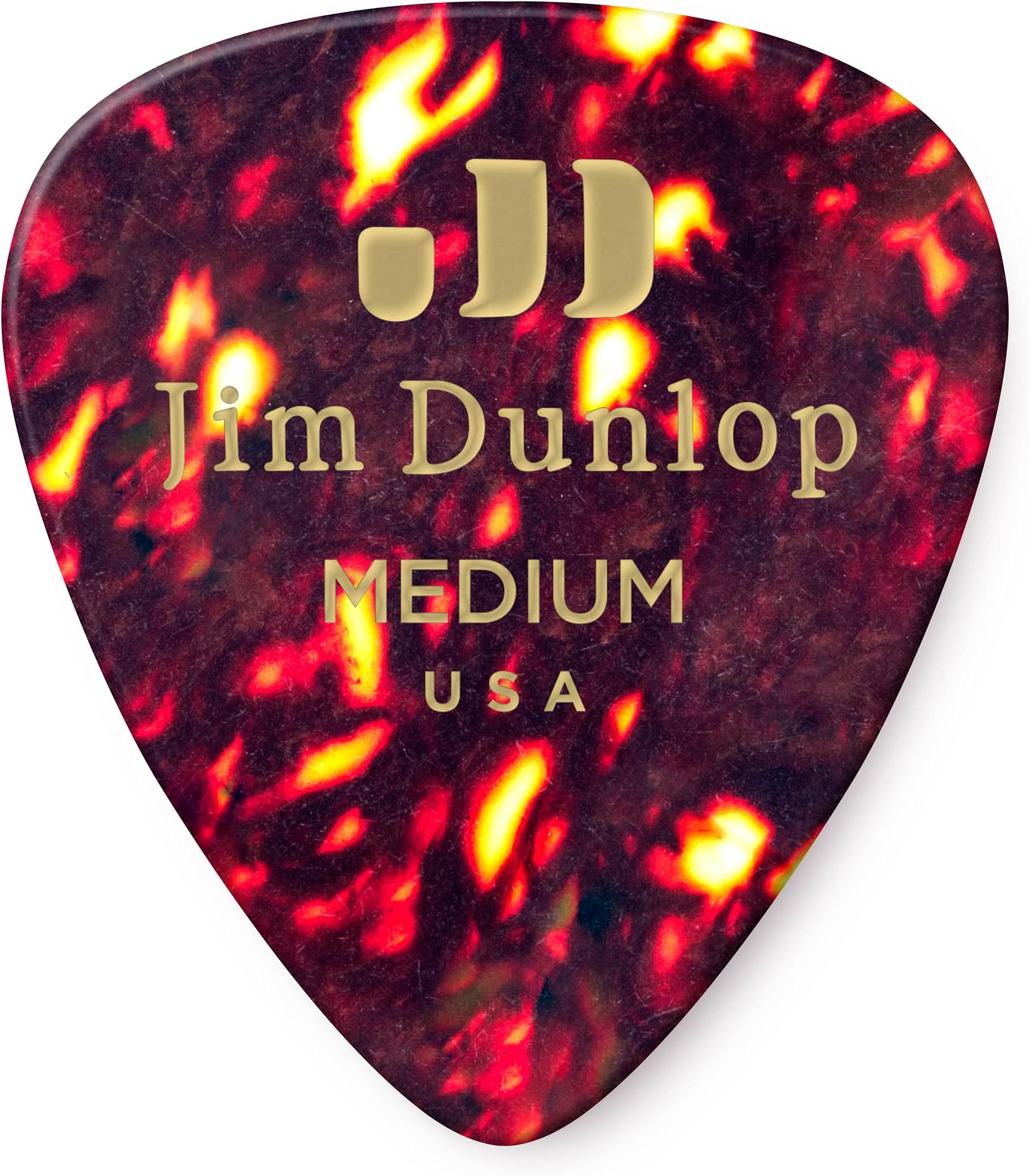 Jim Dunlop 483P05MD Classic Celluloid Shell Guitar Picks, Medium, 12 ...