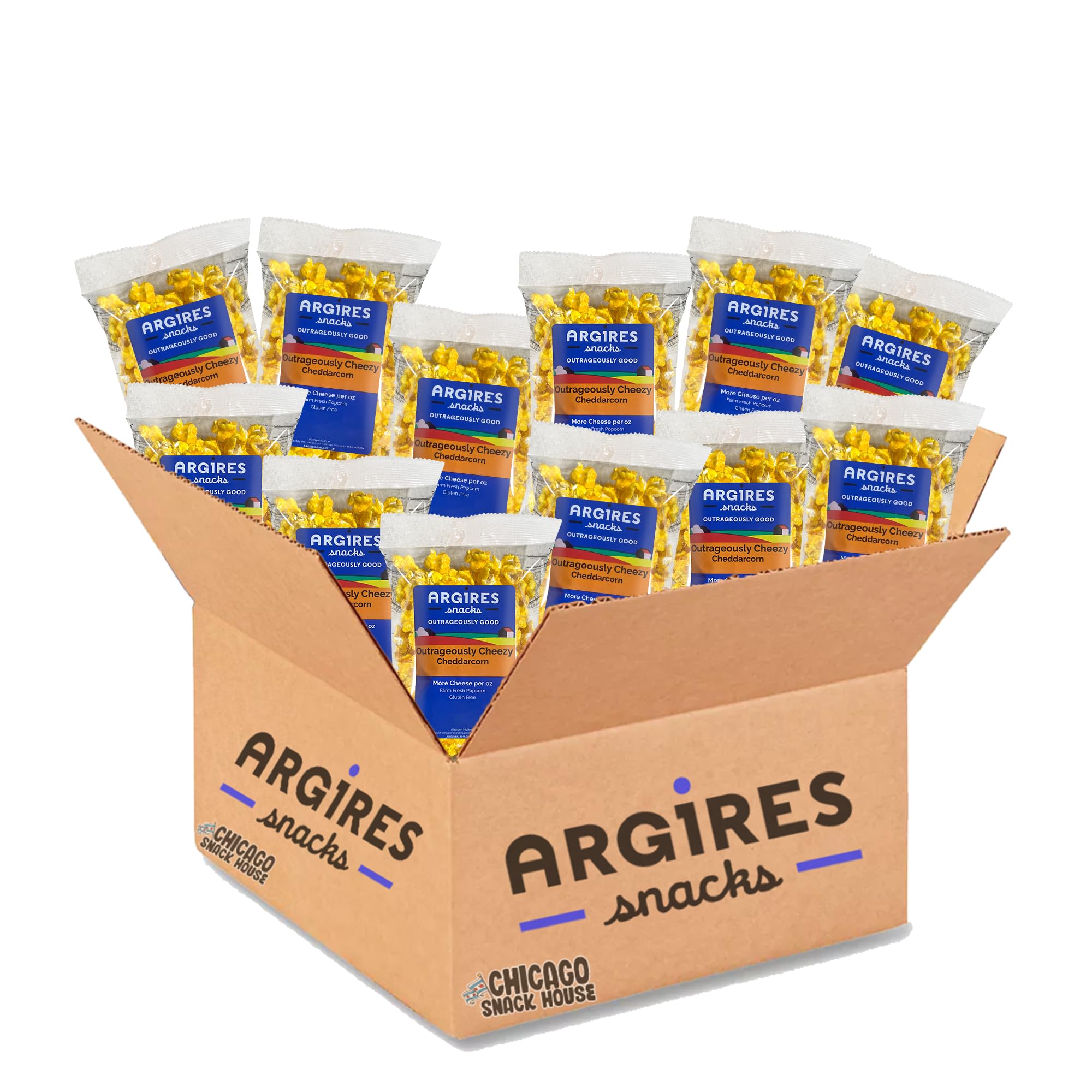 Amazon.com: Argires Chicago 1 Oz. Popcorn Bags Chicago Snack House (5 ...
