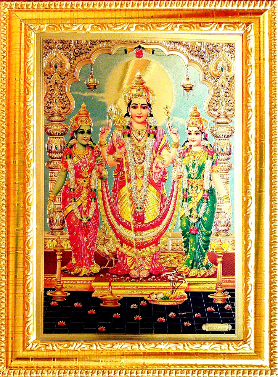 Buy VCARTNOW Lord Murugan and His Two Wives – Valli and Devasena ...