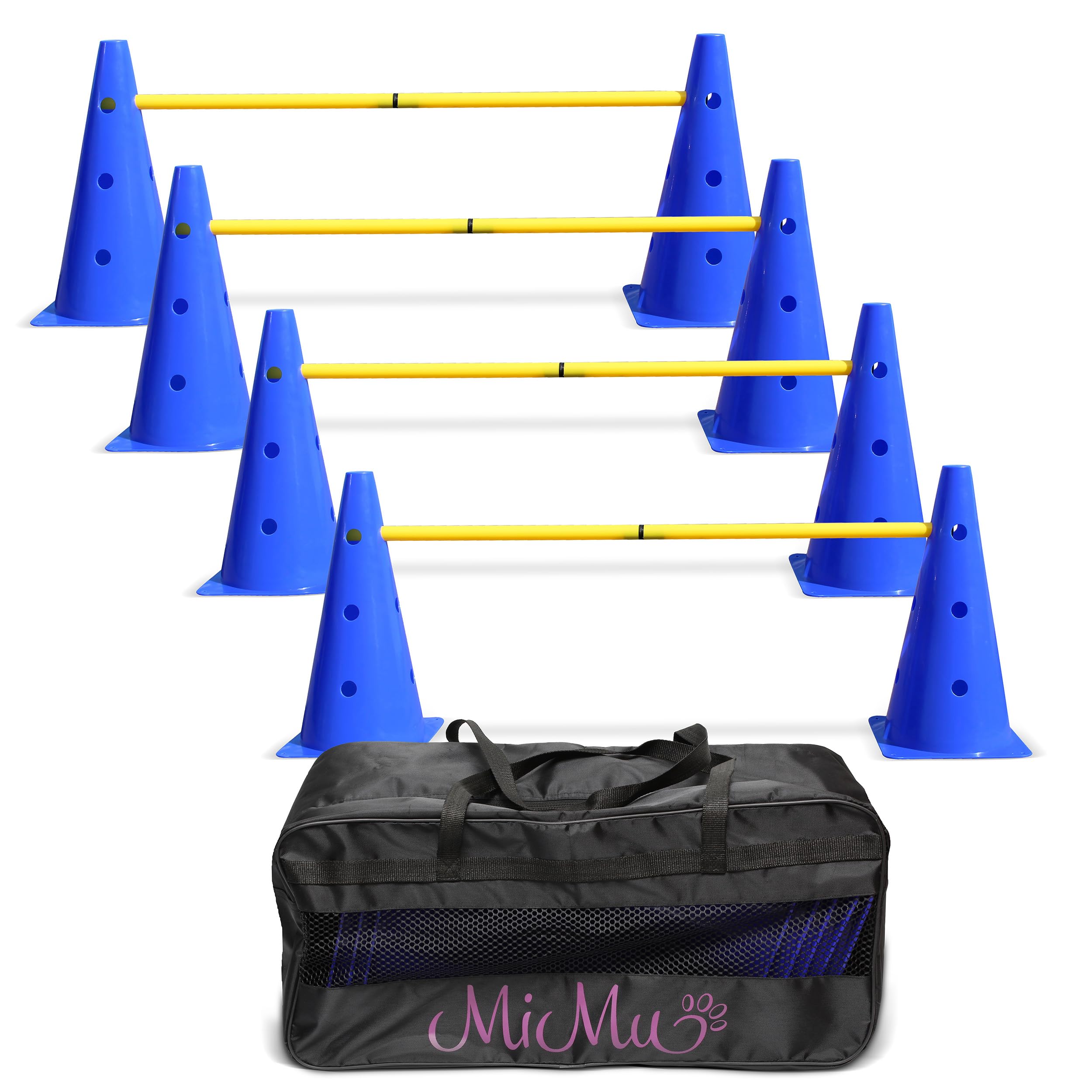 Amazon.com : MiMu Hurdle Cone Set – Training Cones and Agility Poles ...
