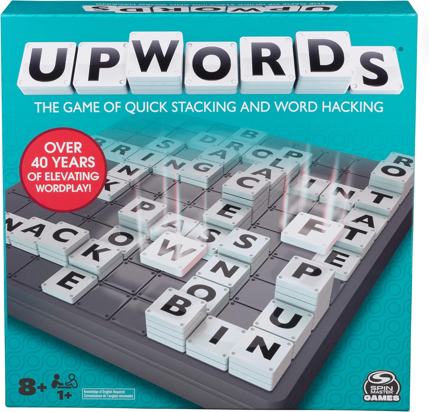 Amazon.com: Spin Master Games, Upwords, Word Game with Stackable Letter ...