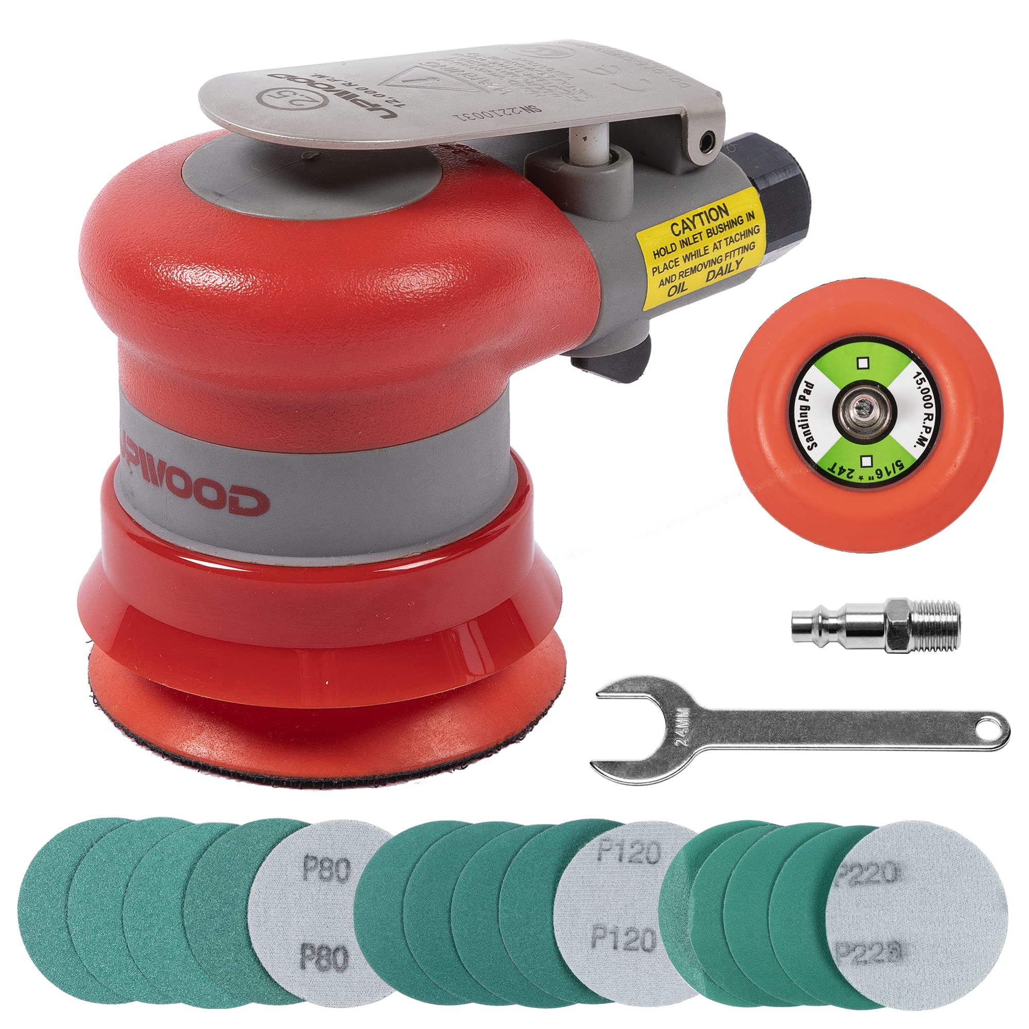 Pneumatic random orbital sander 3-inch light weight palm sander 3/32 ...