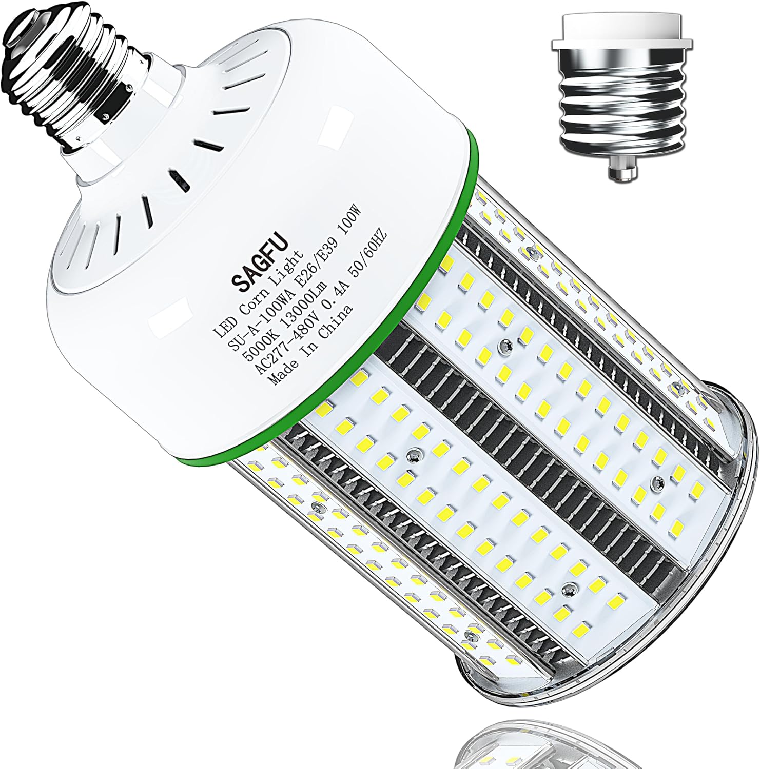 SAGFU 480V led Corn Light Bulb 100W, led Corn Bulb 5000K Daylight White ...