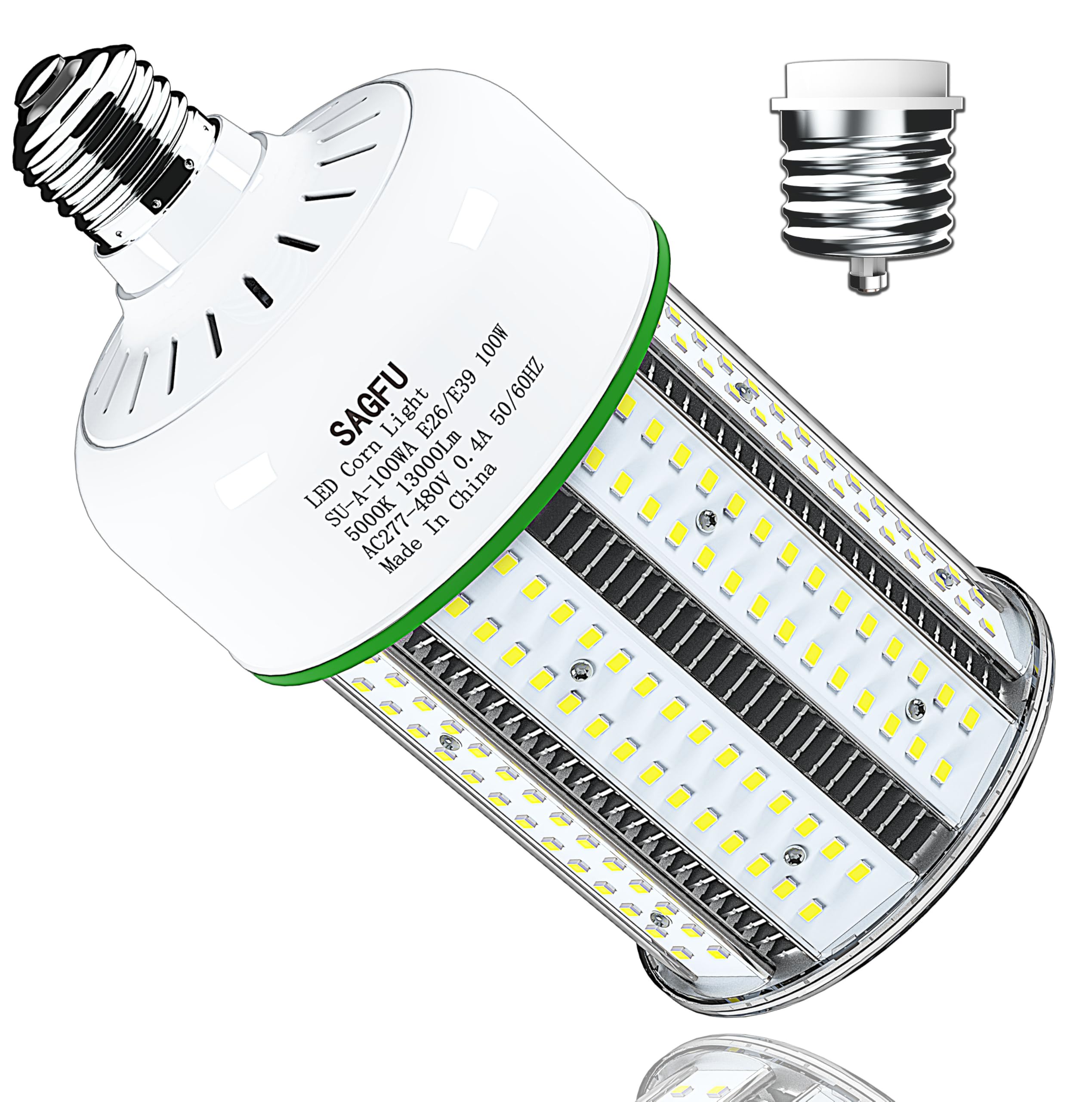 SAGFU 480V led Corn Light Bulb 100W, led Corn Bulb 5000K Daylight White ...