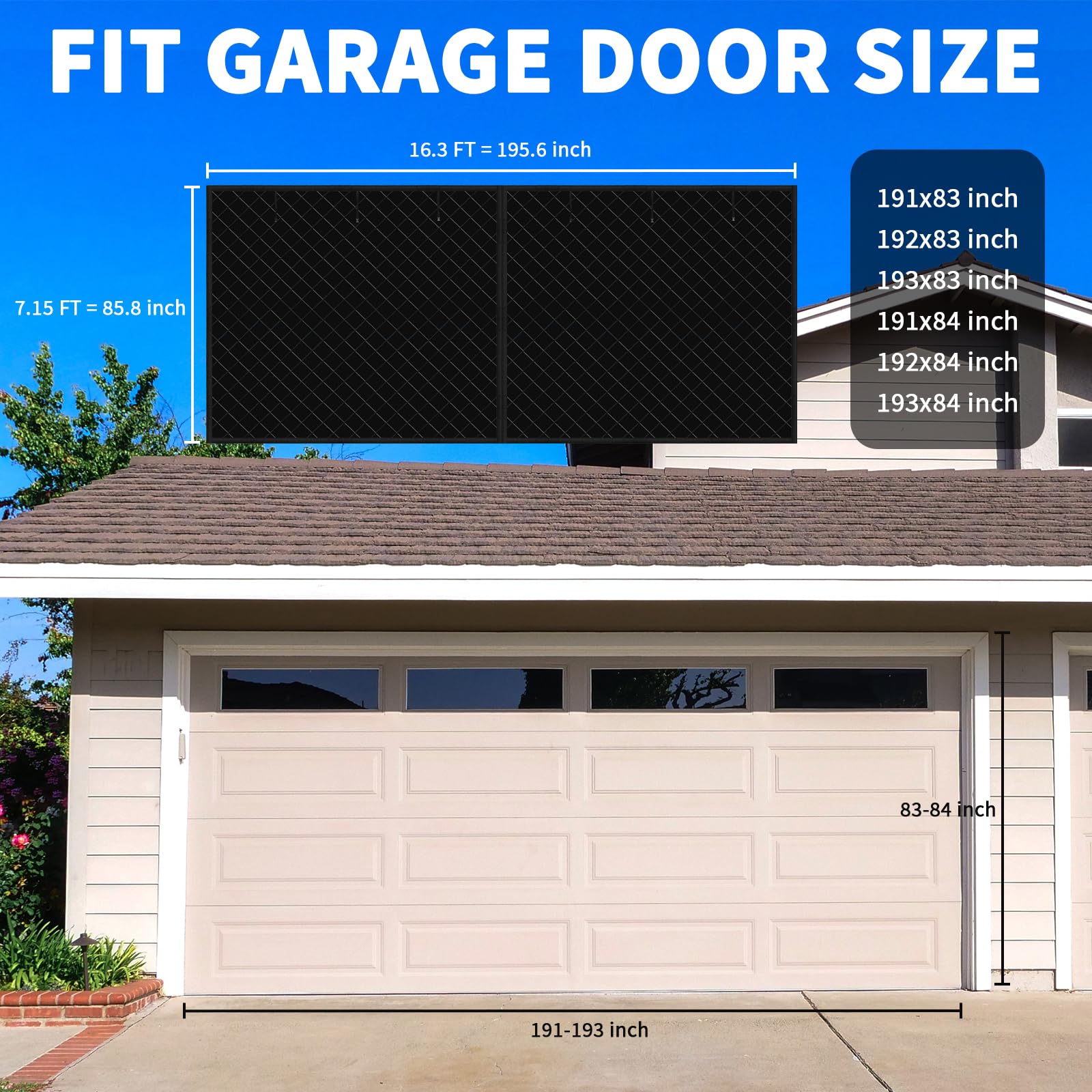 Curtain Magnetic , Thermal, Weatherproof, 16ft X 7ft, For Winter Drafts ...