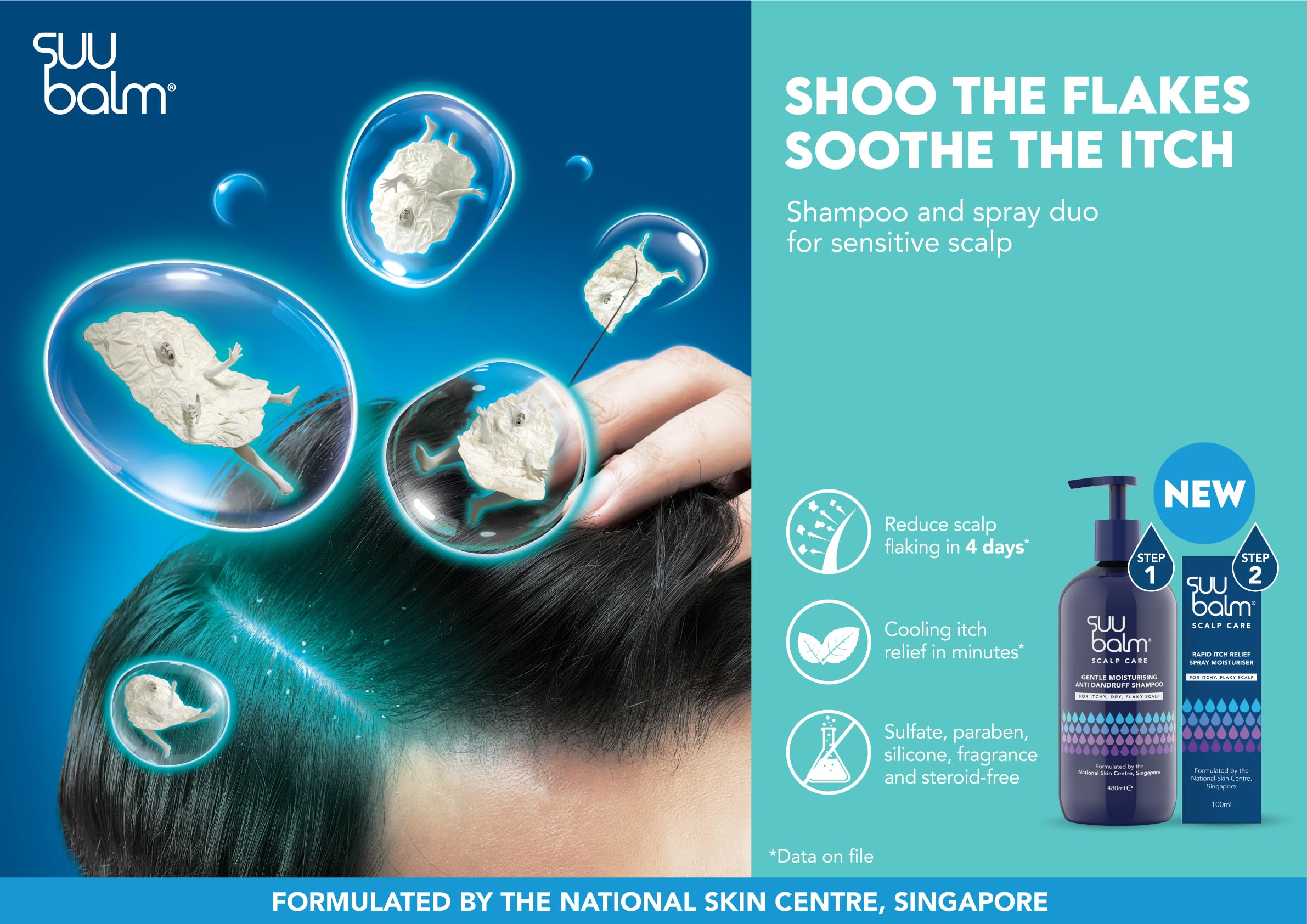 Suu Balm Gentle Moisturising Anti Dandruff Shampoo – Dry, Flaky, Itchy ...