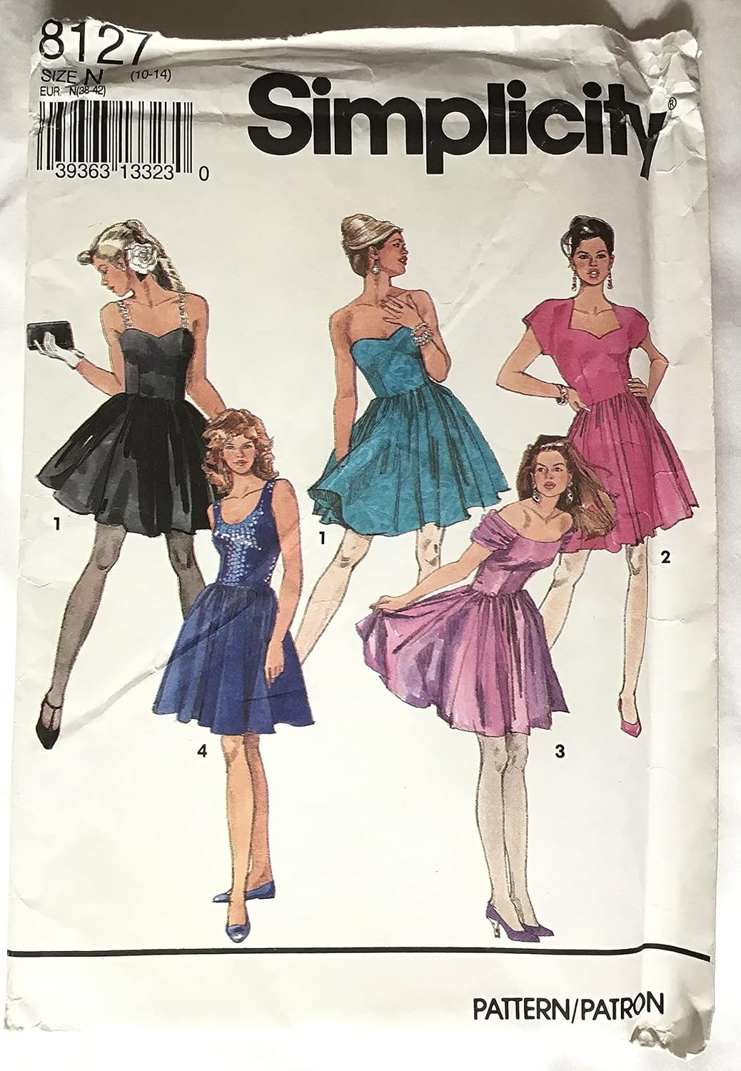 Amazon.com: Simplicity Pattern 8127 Misses Miss Petite Party Dress with ...