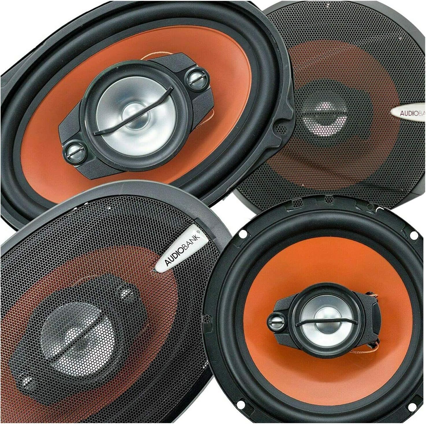Amazon.com: Audiobank 6x9 700W 3-Way + 6.5" 400W 4-Way Car Audio Stereo ...