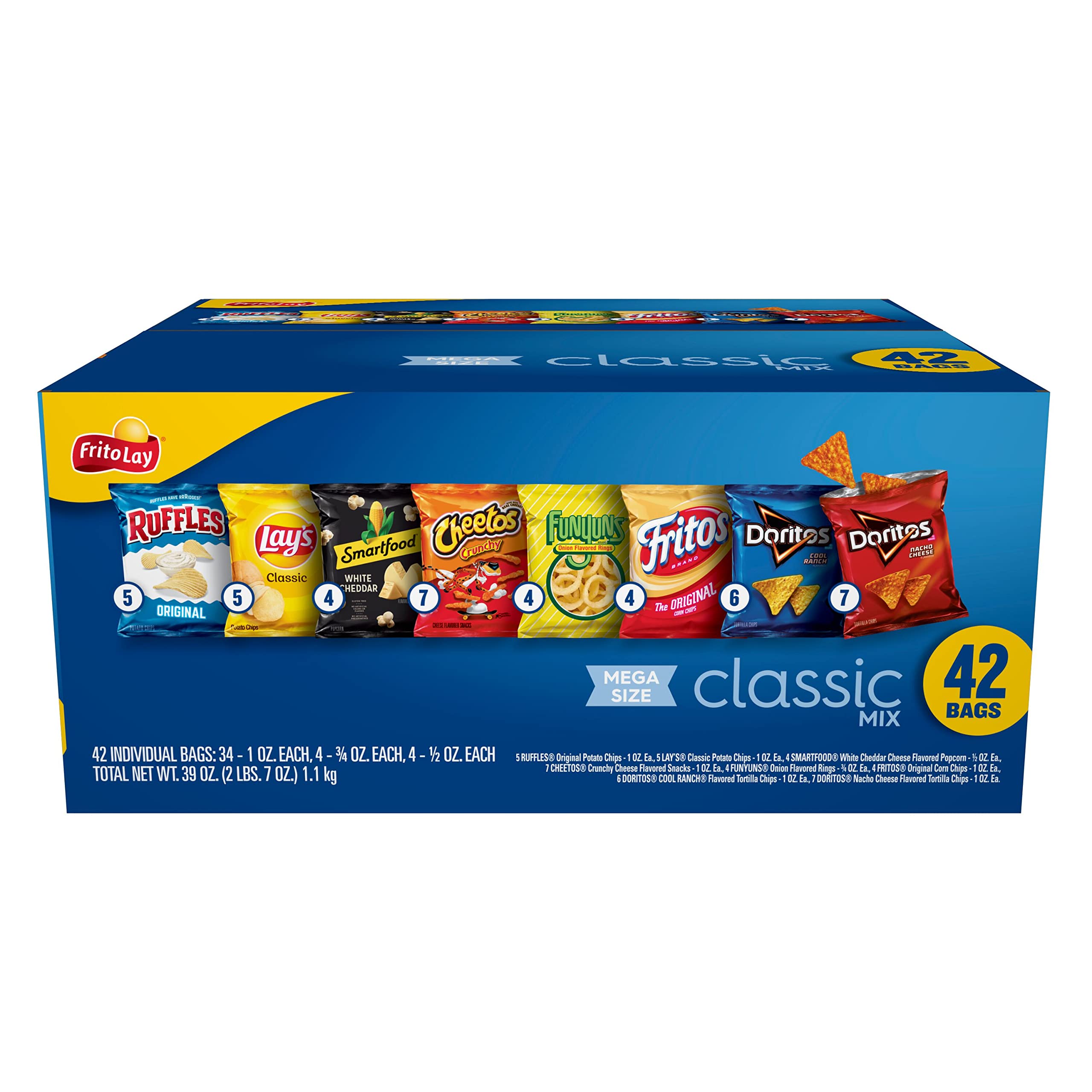 Frito-Lay Classic Mix Mega Size Variety Pack, (42 Pack) : Amazon.ca ...