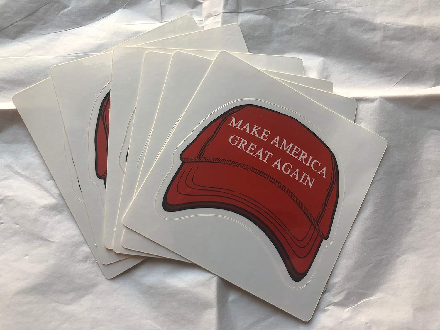 Amazon.com: MAGA Red Hat 4" Standard Sticker 6-Pack : Automotive