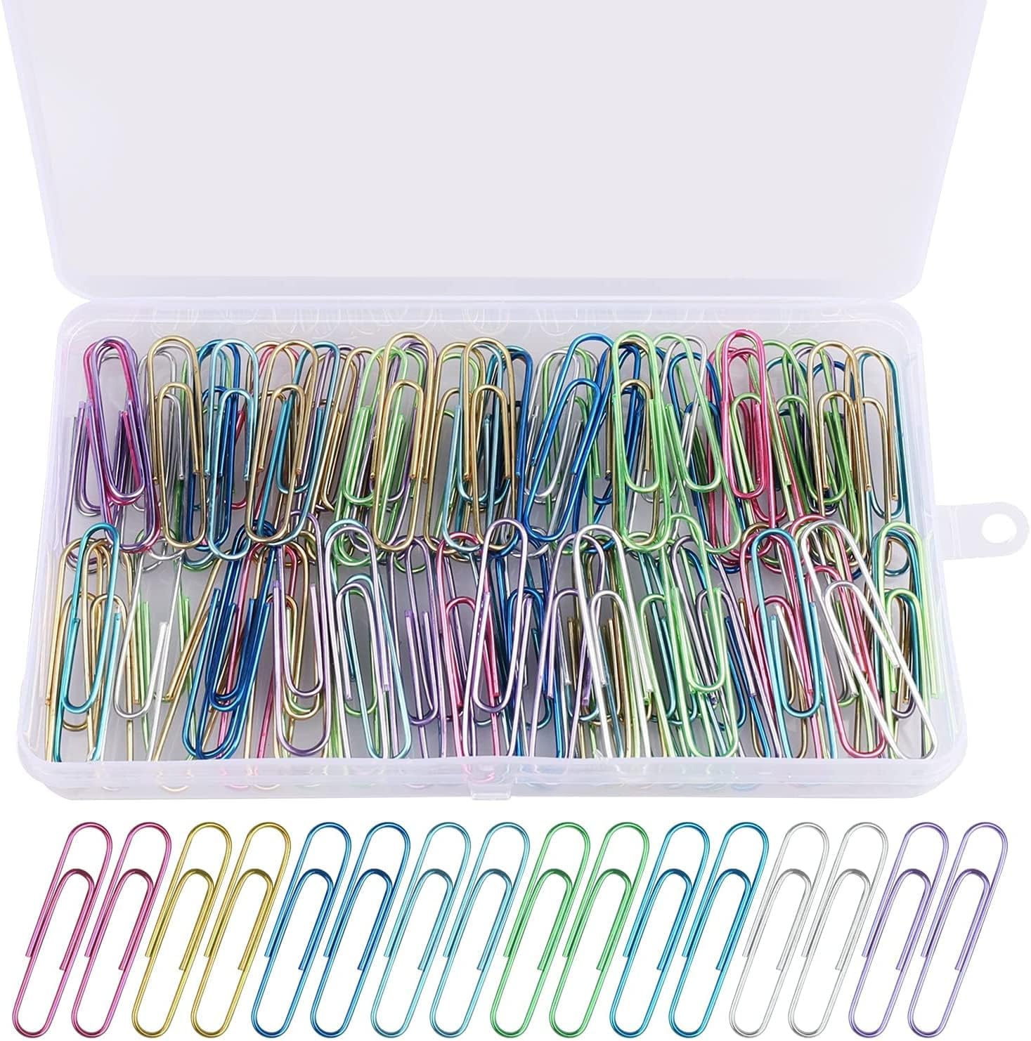 SZXMDKH 100 Pcs Large Paper Clips, 2 Inch Coloured Metal Paperclips ...