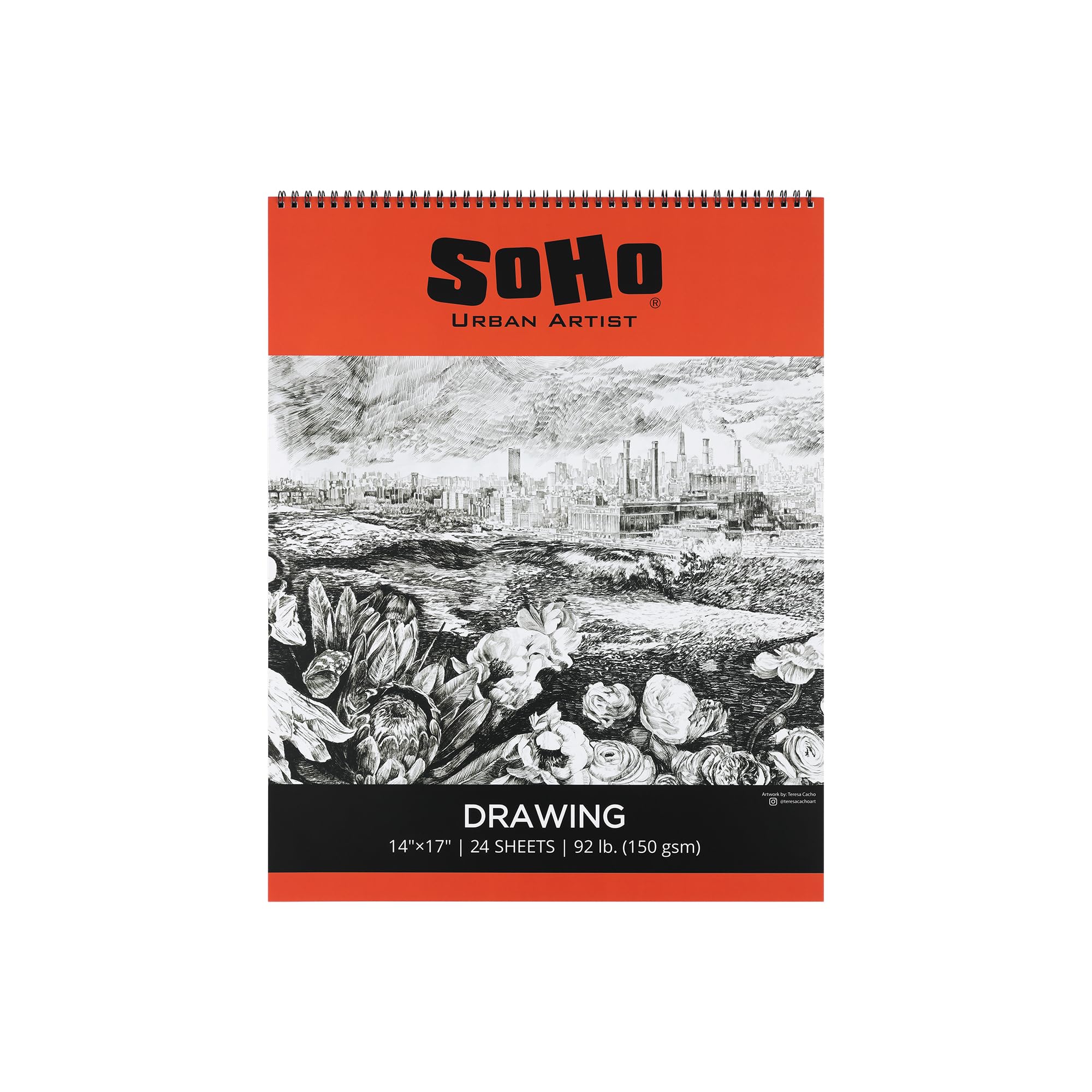 Amazon.com: SoHo Urban Artist Softcover Drawing Pad 14x17" - 92 lb ...