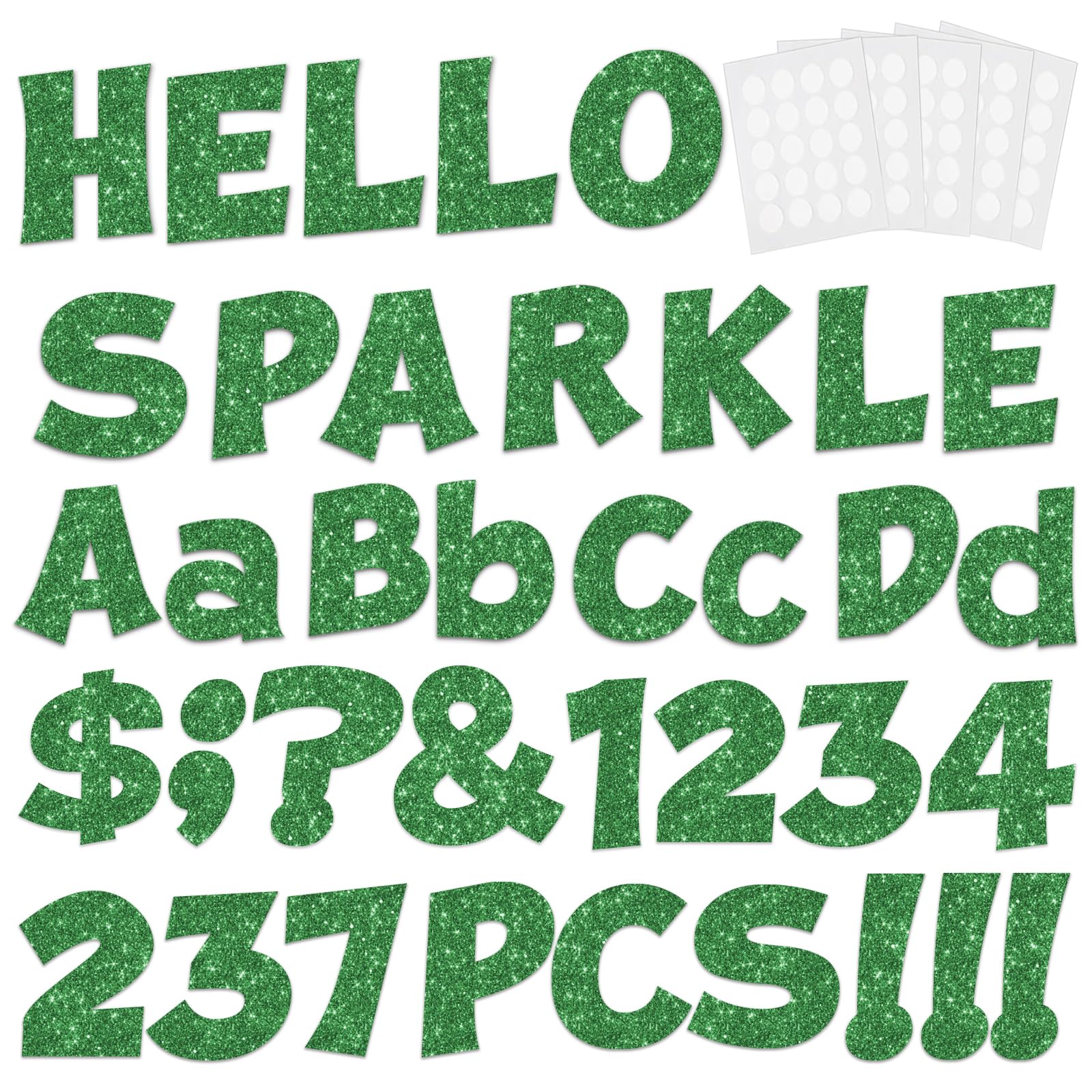 Amazon.com: 237 Pcs Glitter Bulletin Board Letters, Numbers and ...