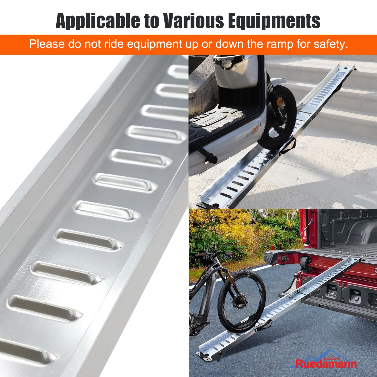 Snapklik.com : 75L X 6.5" W Aluminum Loading Ramp, 350 Lbs Capacity ...