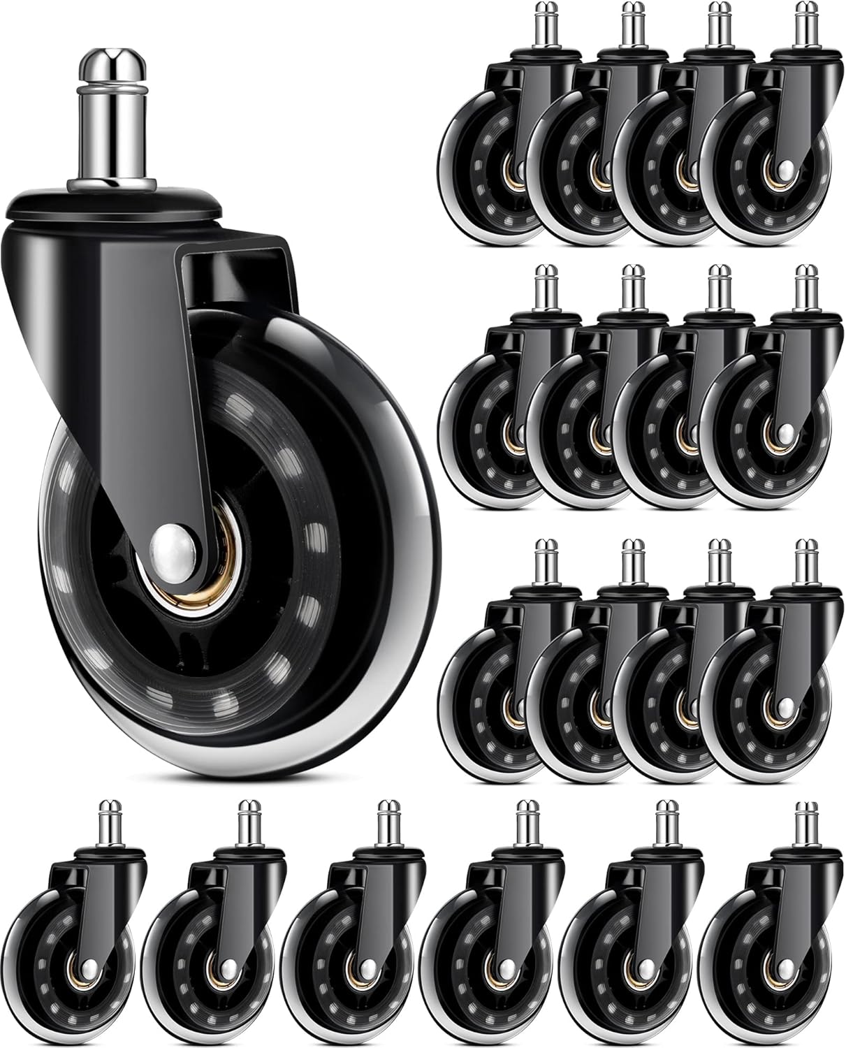 Amazon.com: 20 Pcs Chair Caster Wheels, Rubber Chair Casters ...
