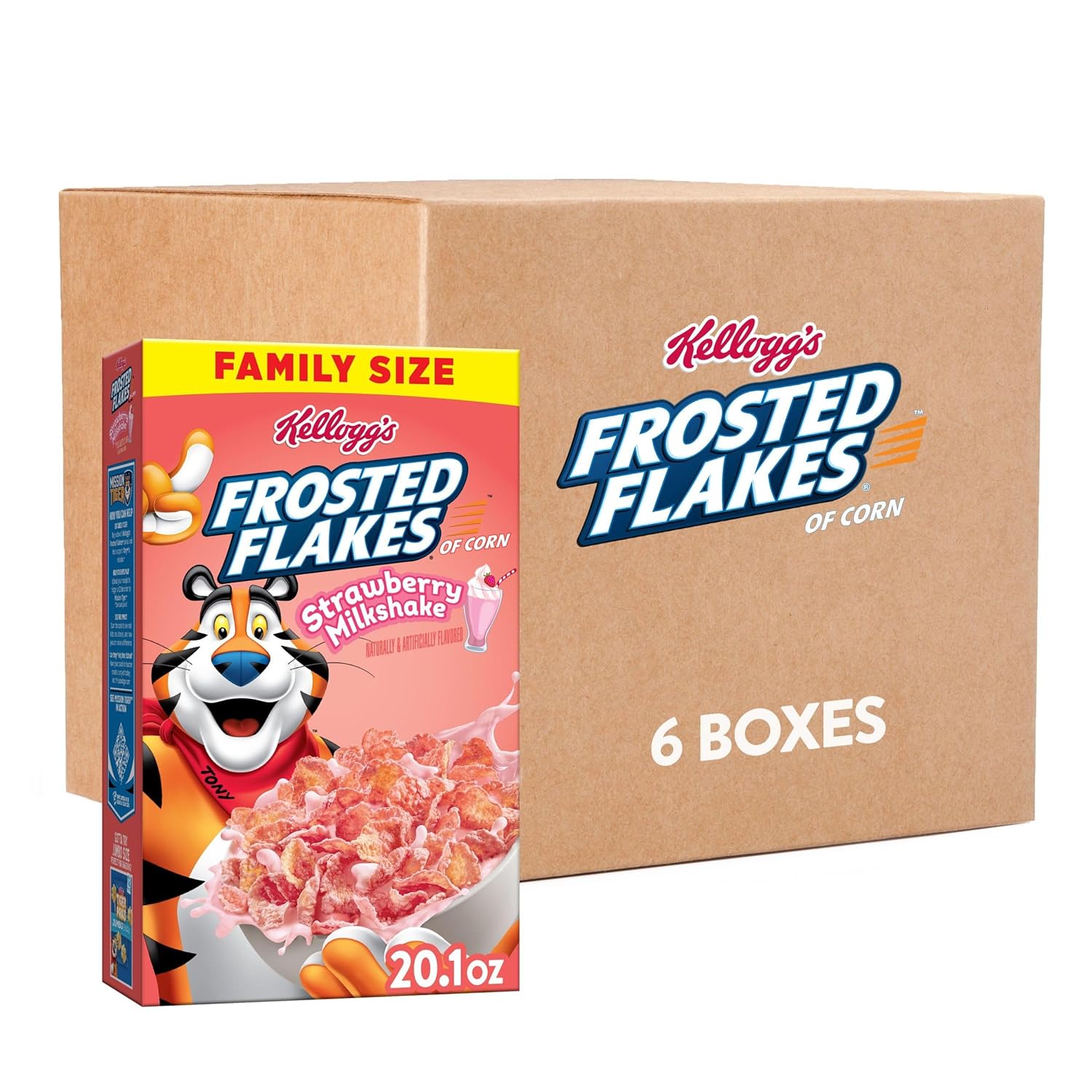 Amazon.com: Kellogg's Frosted Flakes Breakfast Cereal, Kids Cereal ...