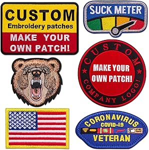 Amazon.com: Custom Patches Customize Your Personalized Embroidered Morale Patch, Any Logo, pet ...