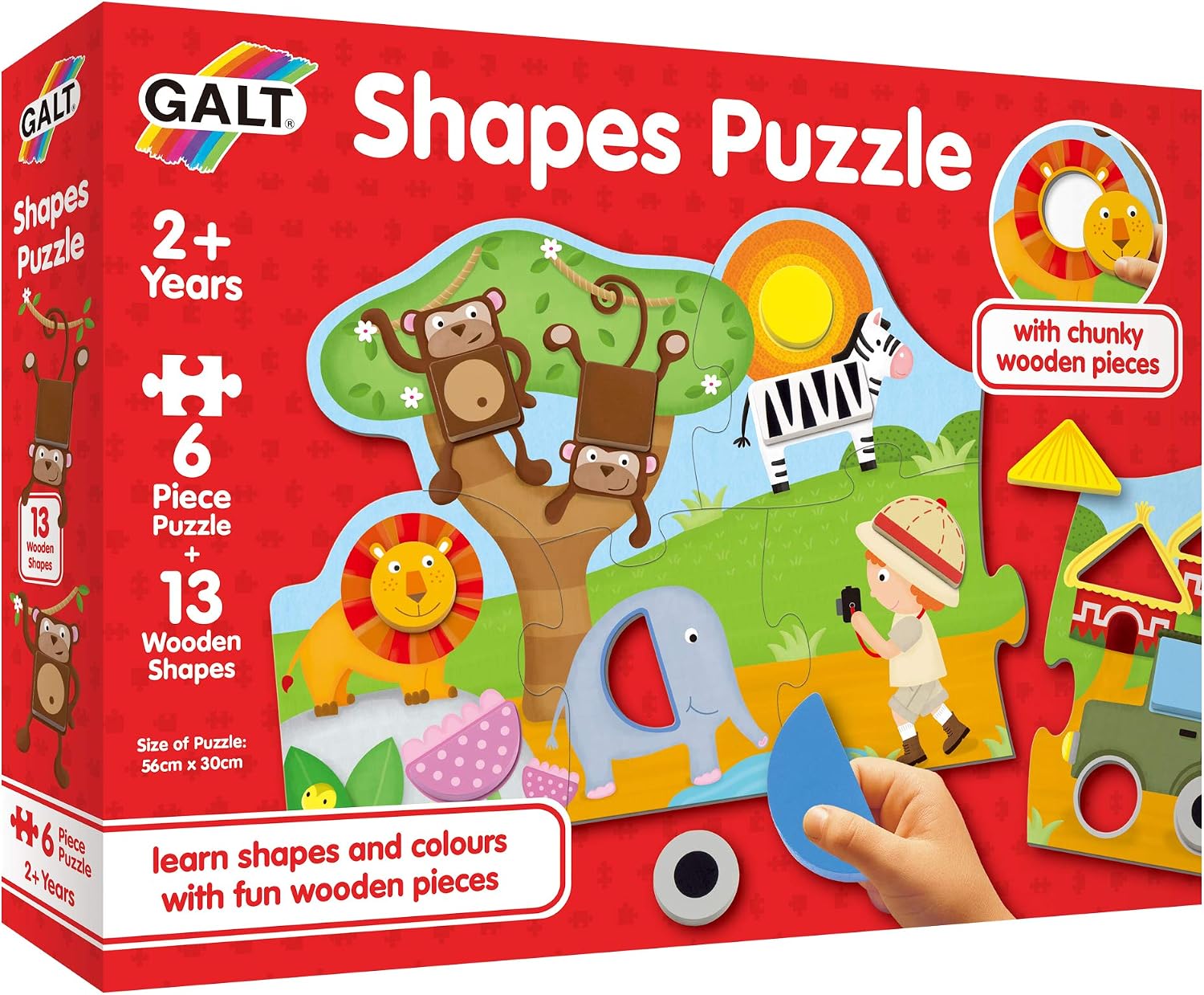 Galt Toys, Shapes Puzzle, Jigsaw Puzzle for Kids, Ages 2 Years Plus ...