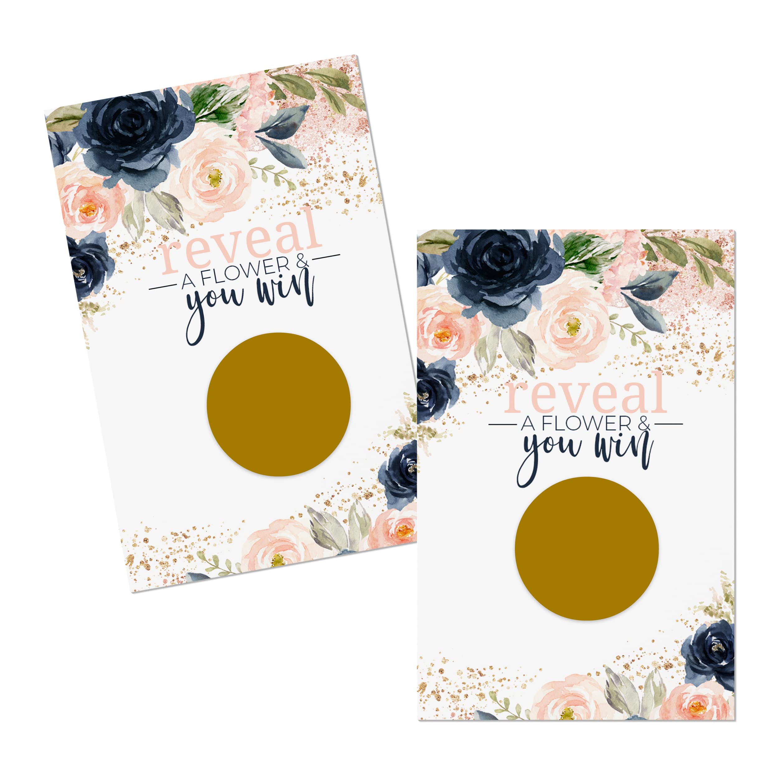 Blushing Scratch Off Game Cards 30 Pack Floral Bridal Shower ...