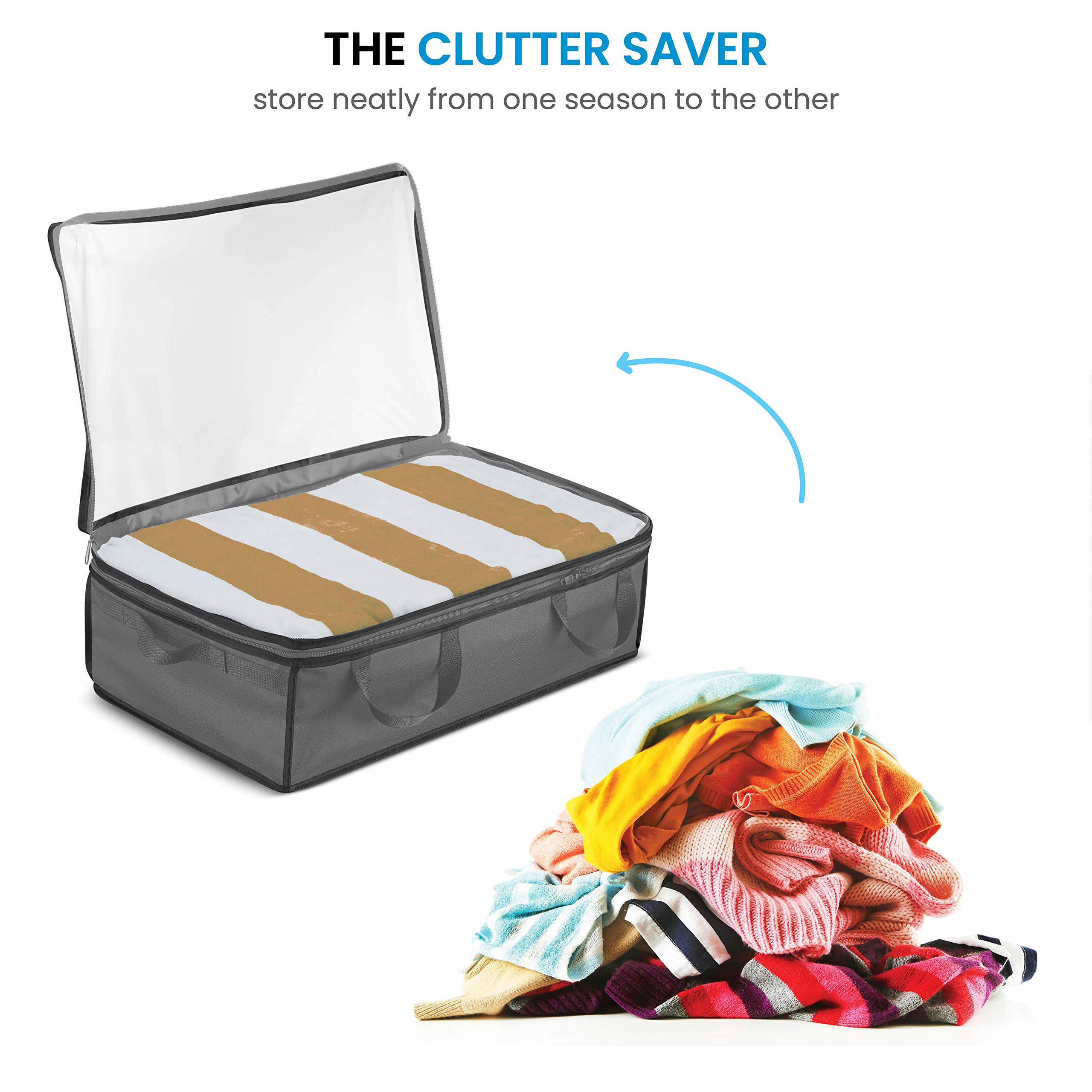 Snapklik.com : ZOBER Expandable Clothes Storage Bags 70L Capacity- 2 ...