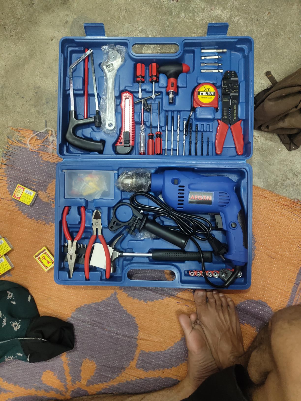 AEGON Professional Tool Kit with 750W Impact Drill Machine | 13mm Chuck ...