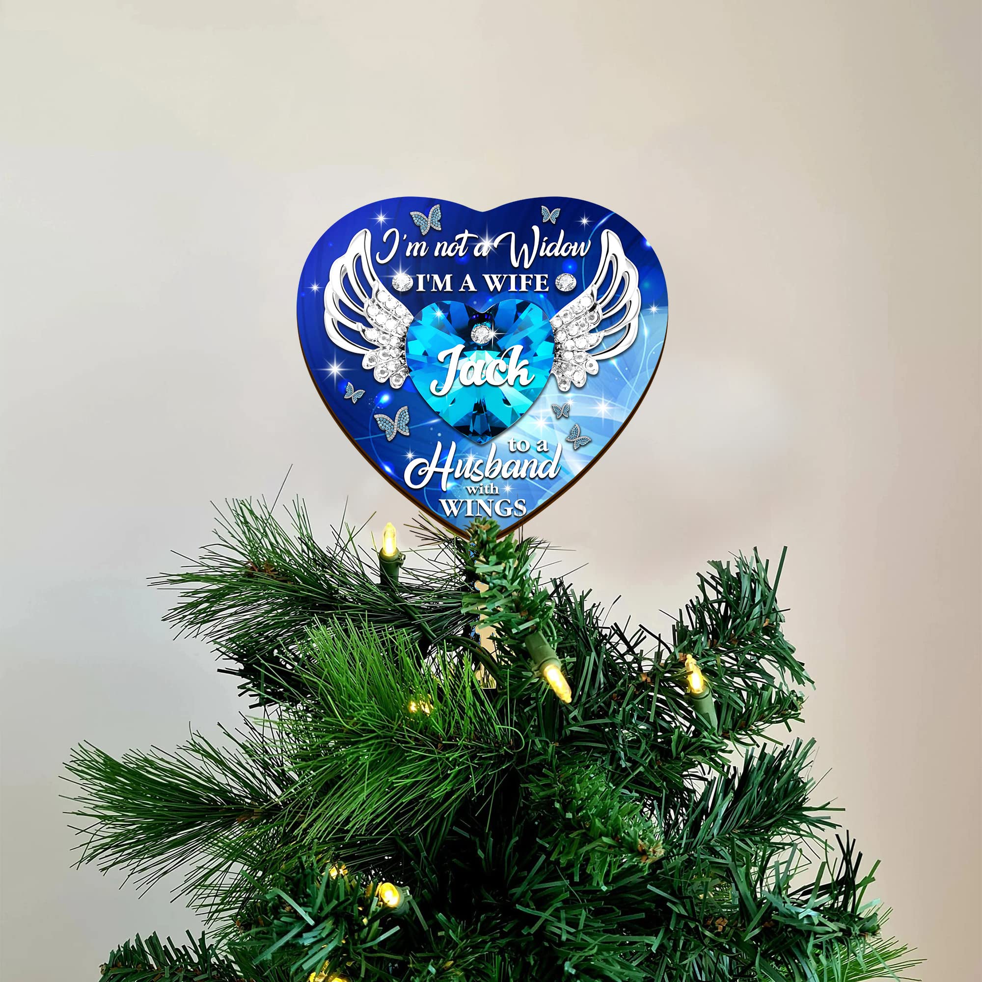 Personalized Angel Tree Topper Christmas Angel Tree Topper Handmade