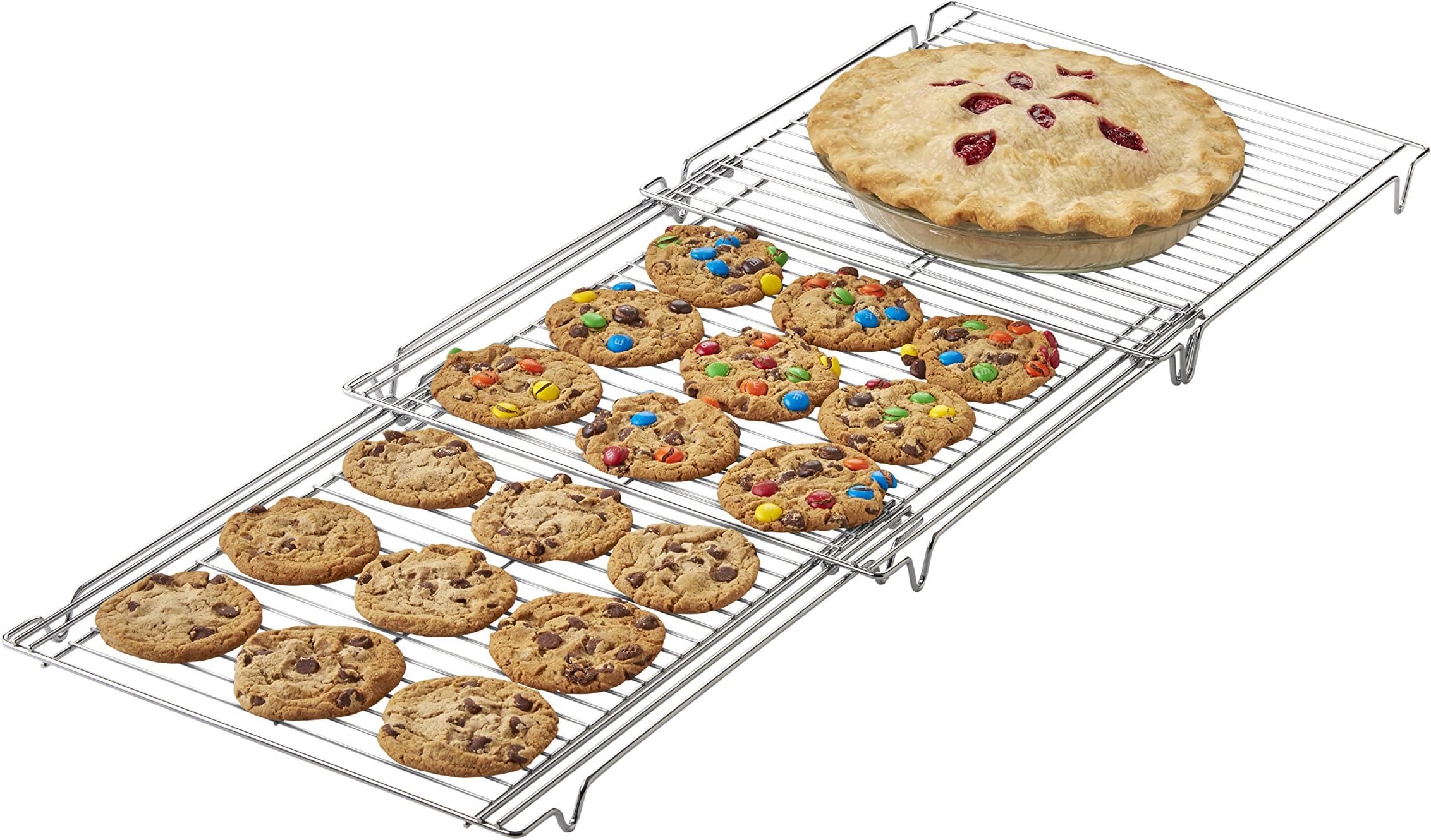 Amazon.com: Wilton Expand and Fold 16-Inch Non-Stick Cooling Rack ...