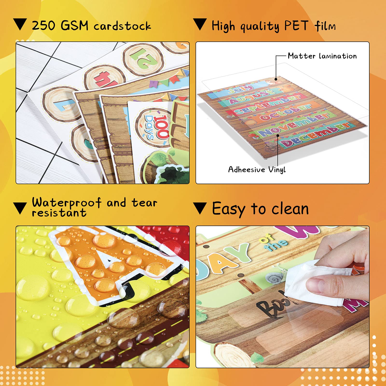 Snapklik.com : Tenare 169 Pcs Classroom Calendar Bulletin Board Set ...