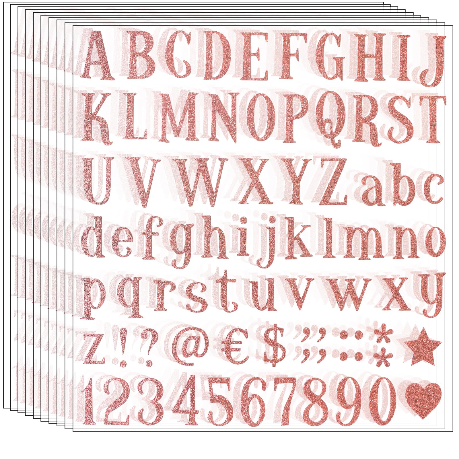 Snapklik.com : Waynoda 790 Pieces 10 Sheets Glitter Alphabet Letter ...