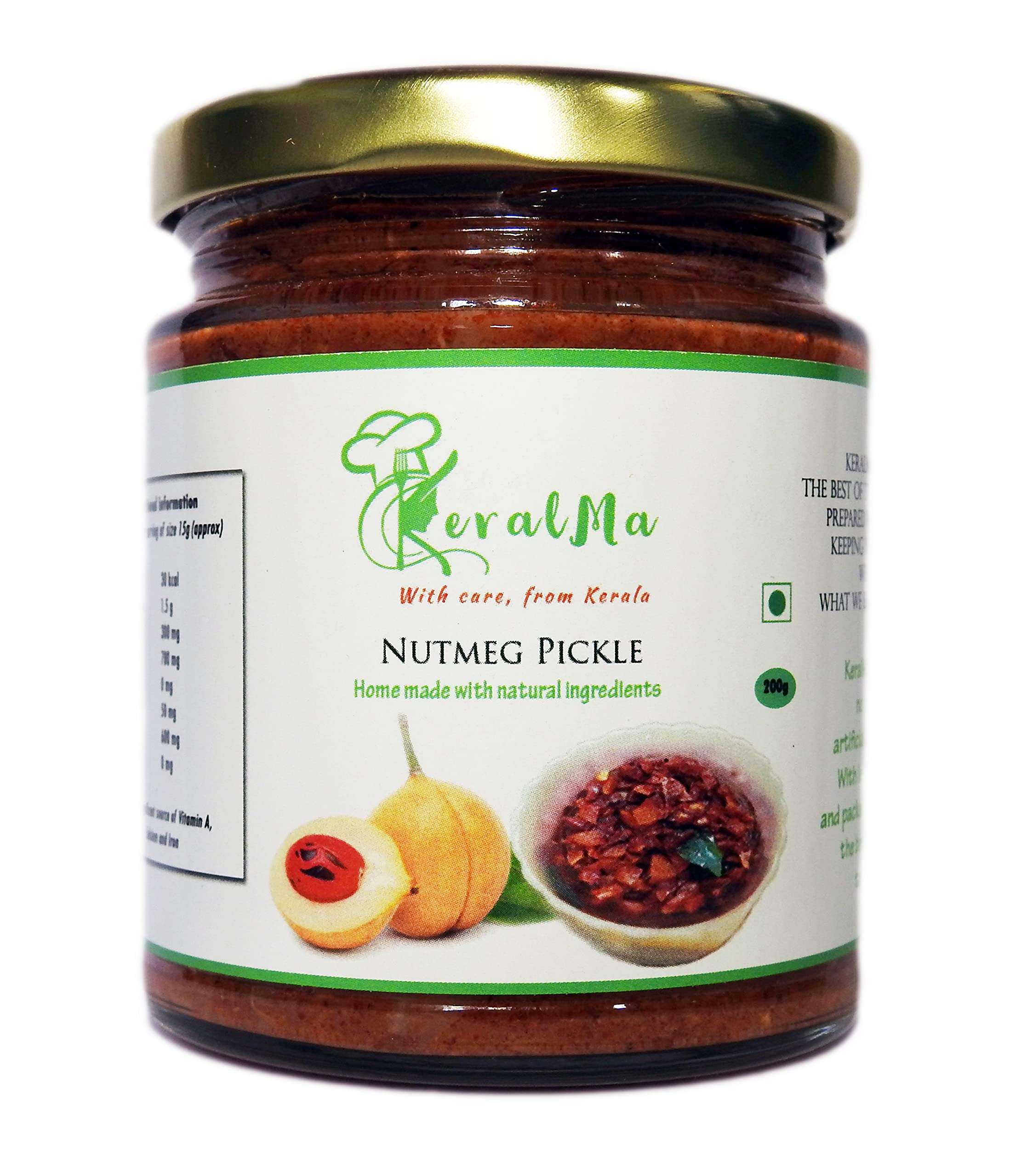 Buy KeralMa Homemade Nutmeg Pickle | 200g | Authentic Kerala Pickle ...