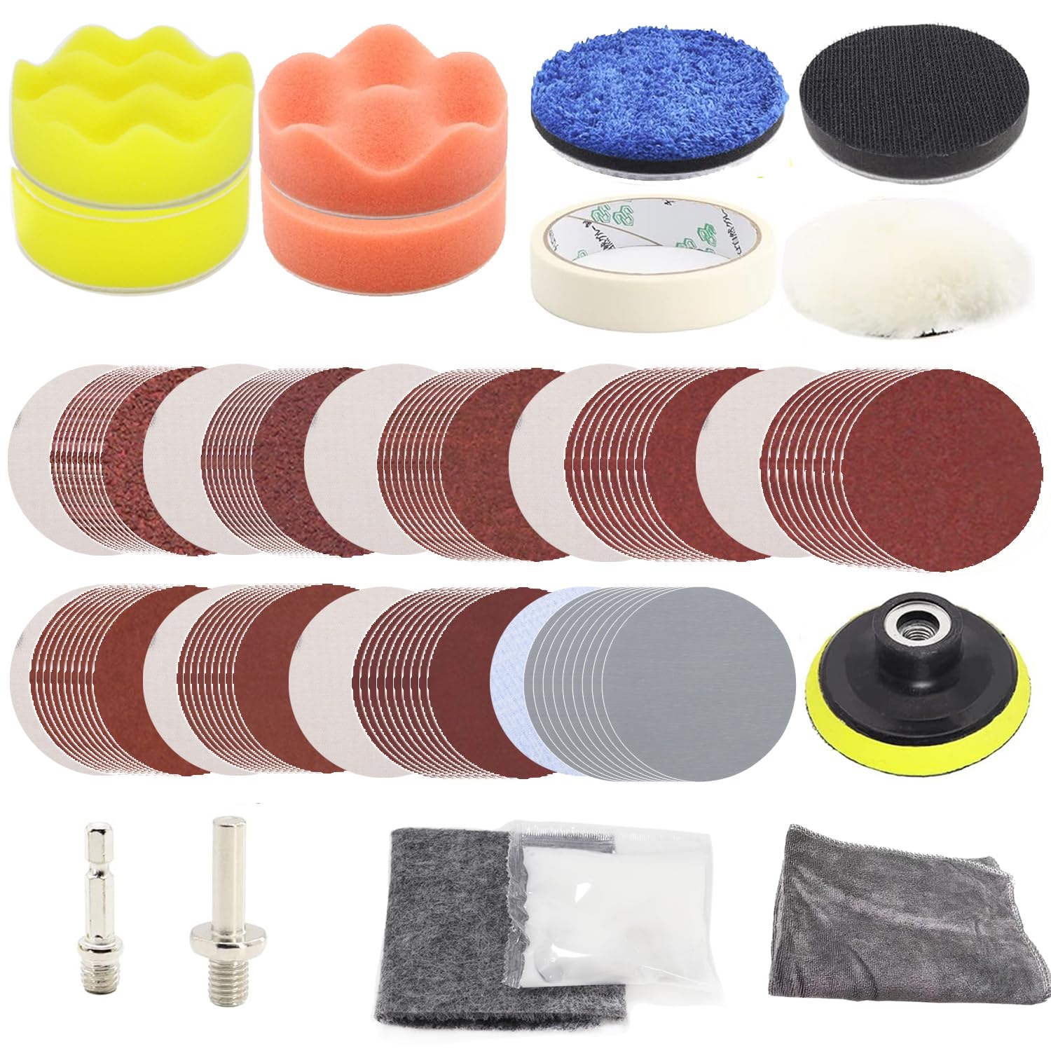 104pcs Car Polishing Kit 3Inch Car Polishers and Buffers Headlight ...