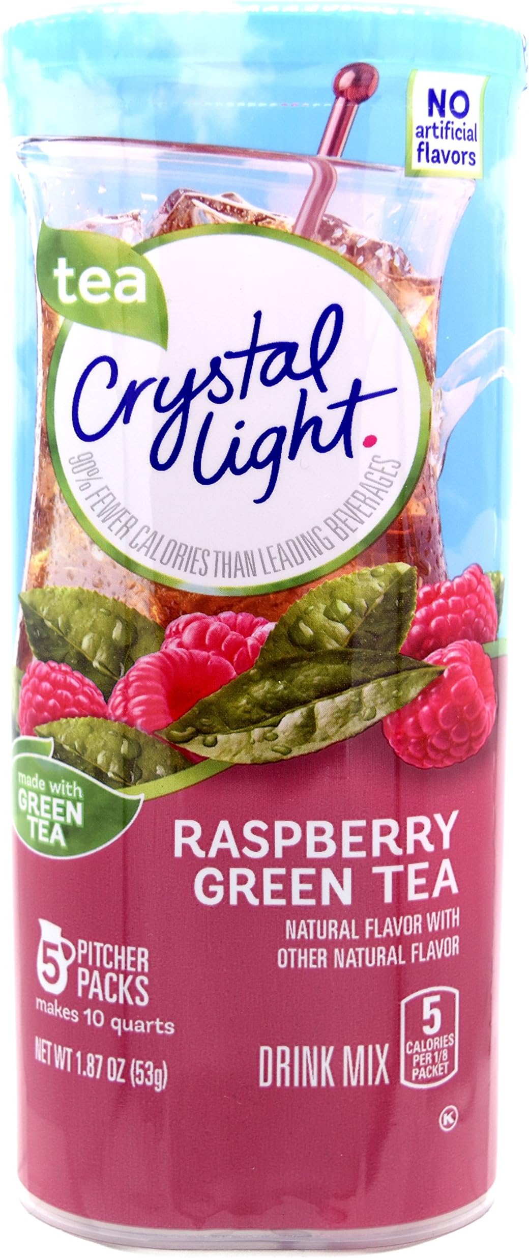 Amazon.com : Crystal Light Raspberry Green Tea Naturally Flavored ...