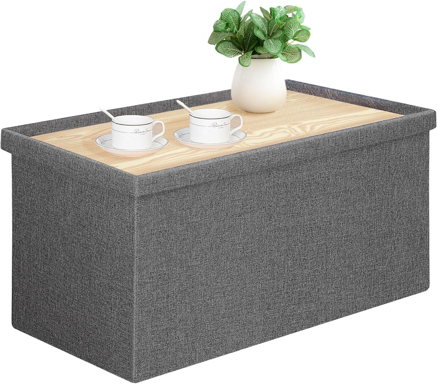 Amazon.com: YOUDENOVA 30 inches Folding Storage Ottoman, Ottoman with ...
