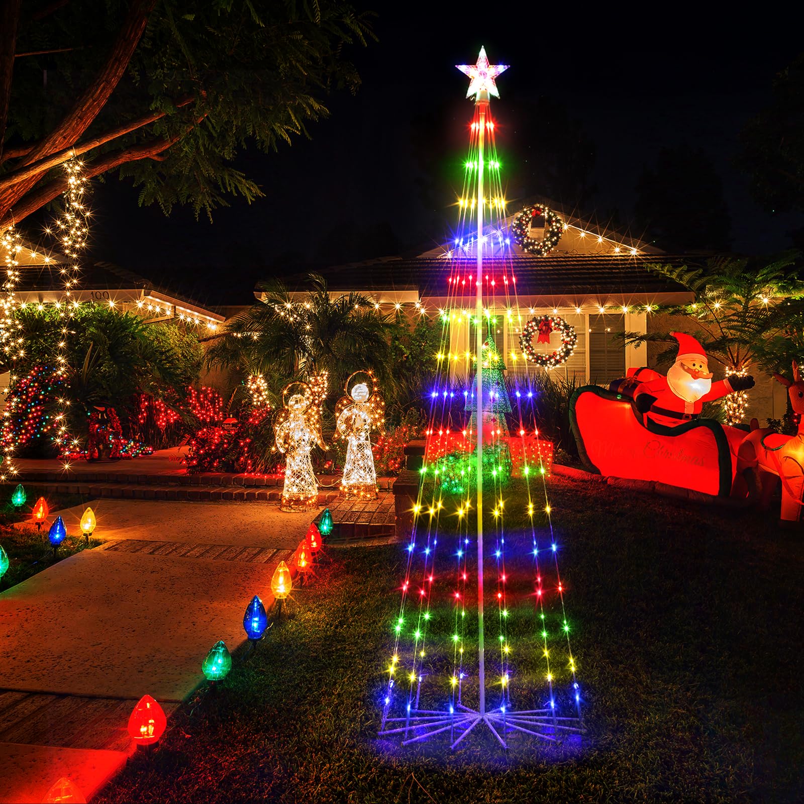 Snapklik.com : OUSHENG 7.5 Multicolor LED Animated Outdoor Christmas ...