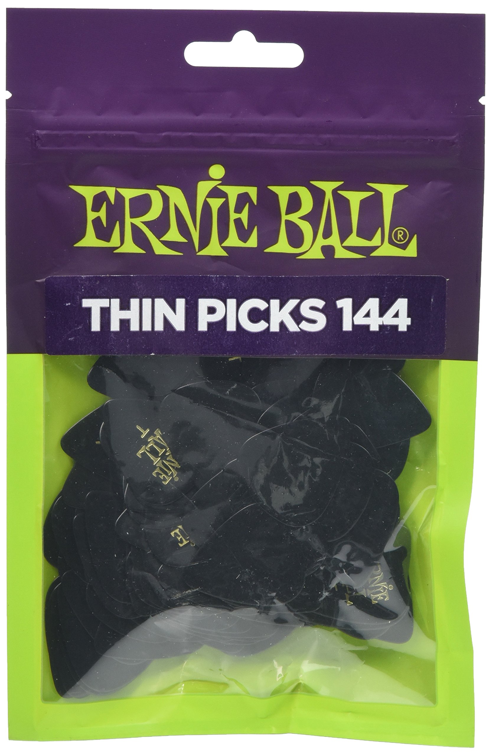 Amazon.com: Ernie Ball Guitar Picks, Thin, Black, 144-pack (P09104 ...
