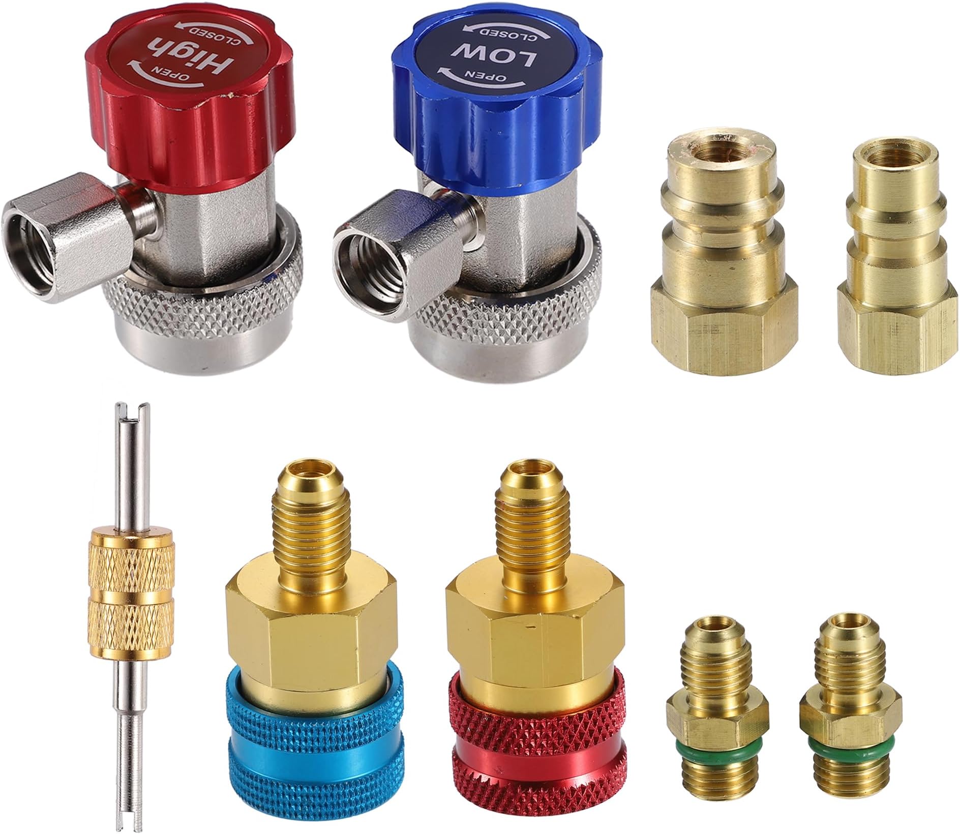 Amazon.com: X AUTOHAUX 1 Set R1234yf High/Low Pressure Side Quick ...