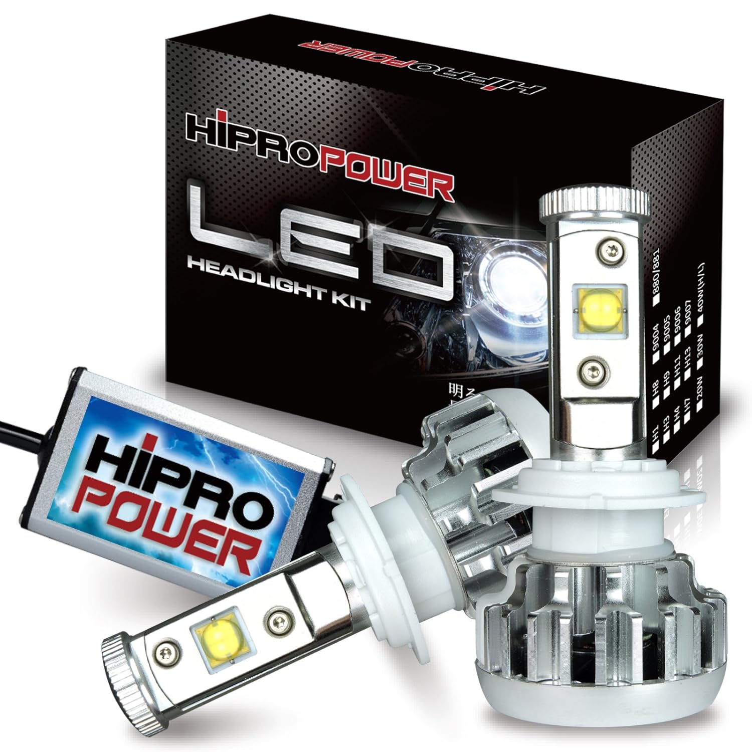 Hipro Power H1 LED Headlight Kit - H1-40W 5,600LMS 6000K Diamond White ...