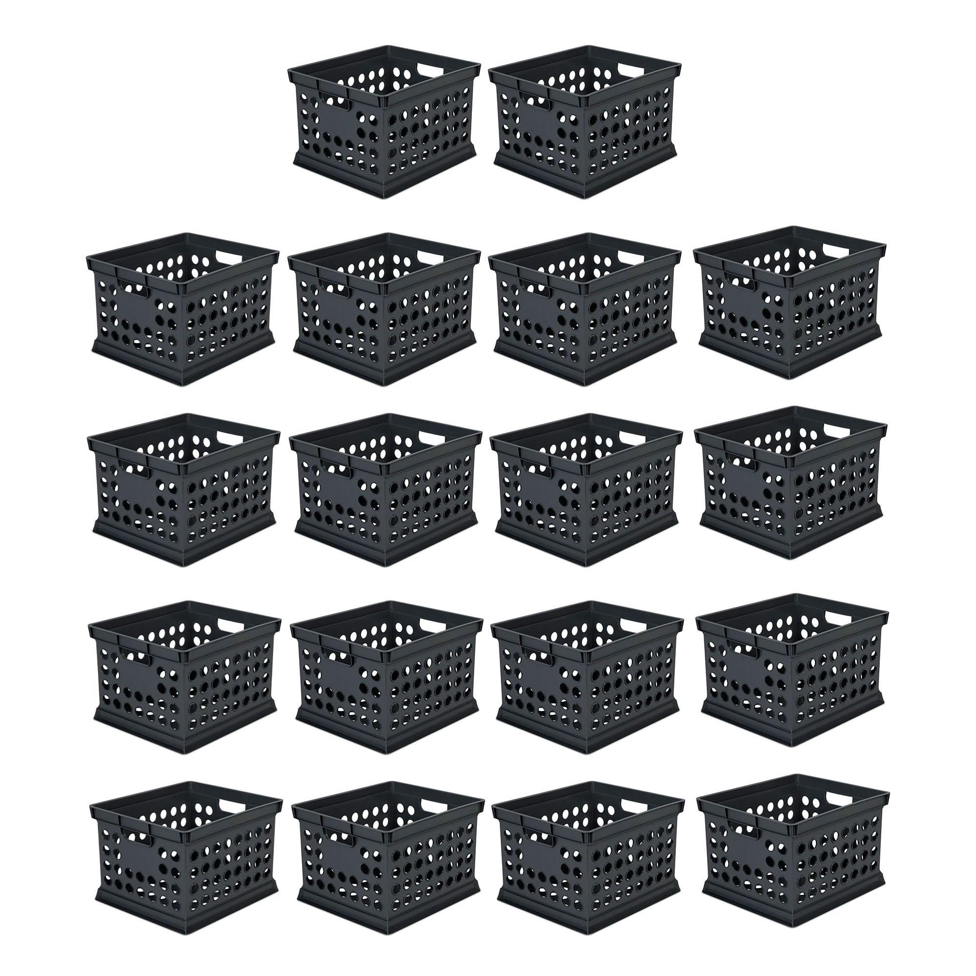 Amazon.com: Sterilite Stackable Plastic Storage Crate Bin Organizer ...