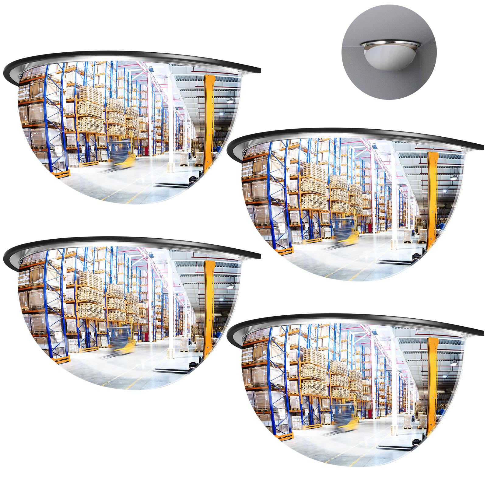 Snapklik.com : Kanayu 4 Pieces Corner Mirror Blindspot For Wall Safety ...