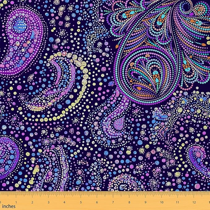 Feelyou Paisley Fabric by The Yard, Boho Paisley Print Upholstery ...
