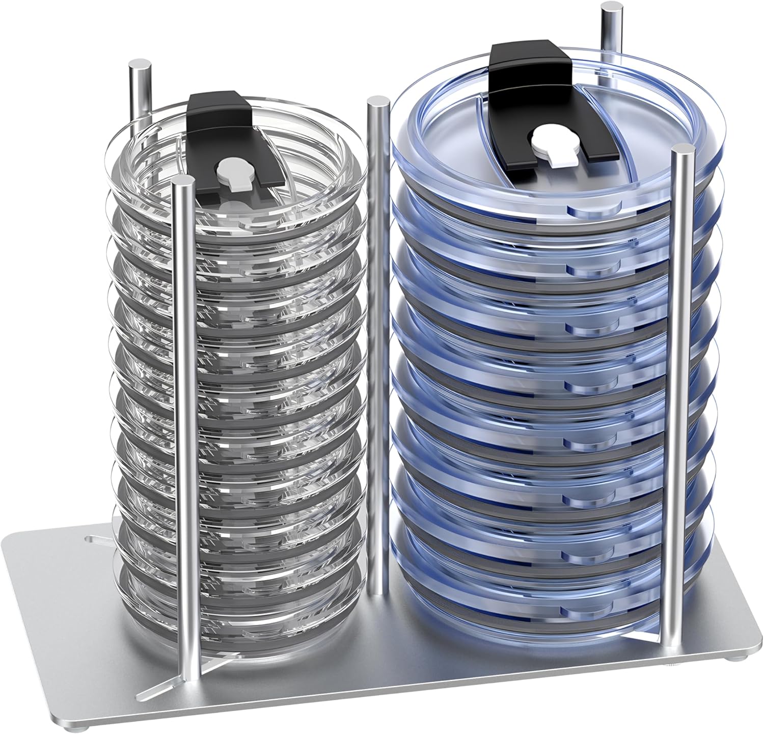 Amazon.com: SHILFID Adjustable Tumbler Lid Organizer - Holds up to 20 ...