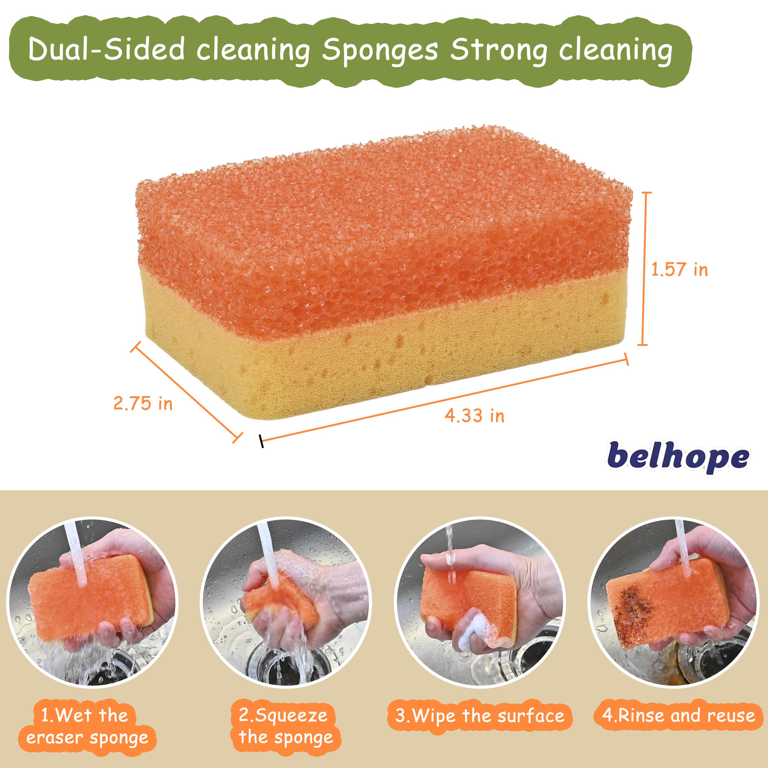 Dual-sided Dish Sponge LAUNDRYLUX Dual-Sided Temperature Sponge - 3 ...