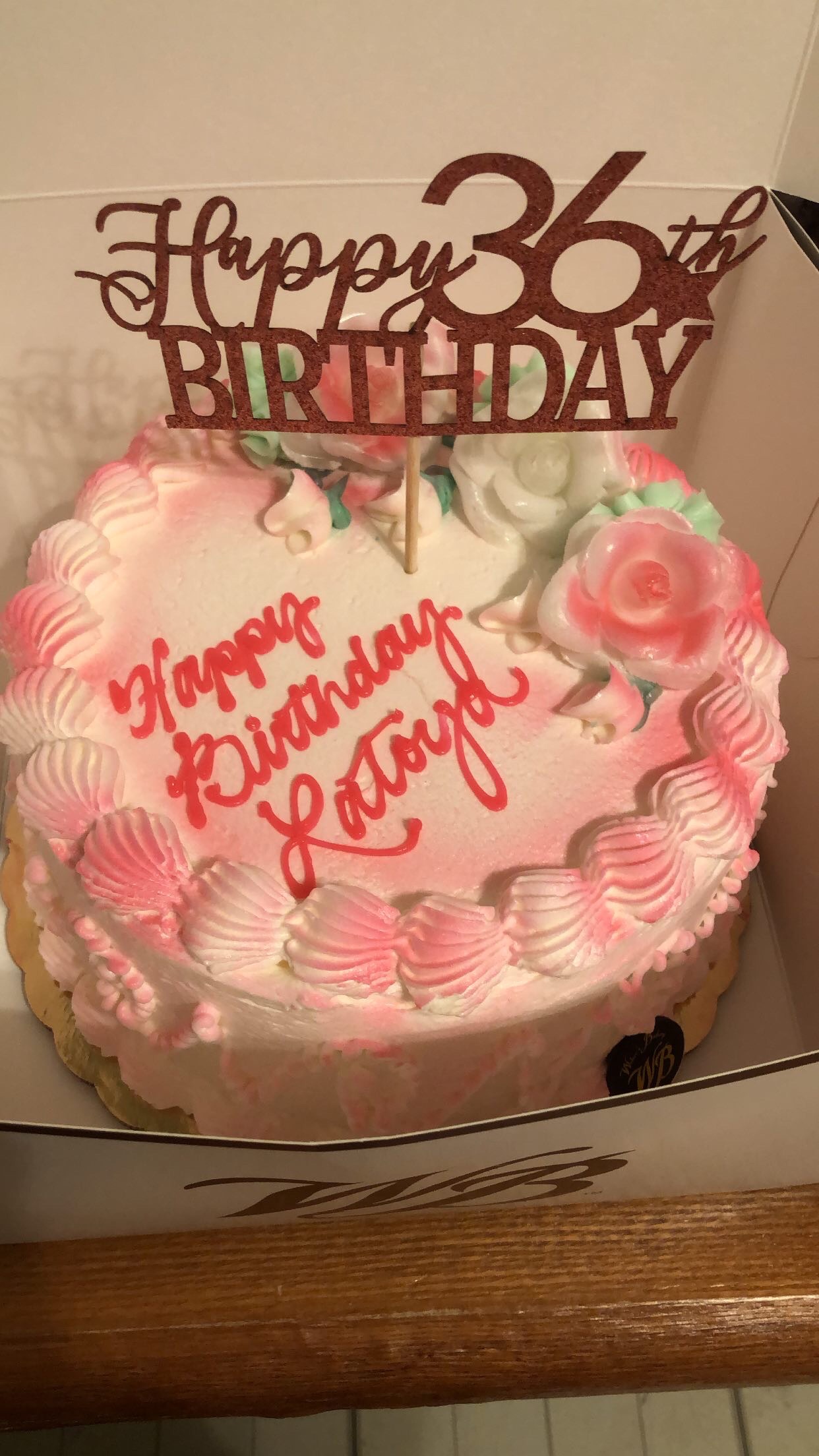 Amazon.com: Rose Gold Glitter Happy 36th Birthday Cake Topper - Hello ...