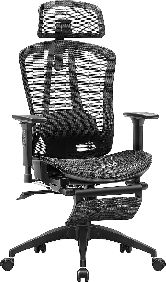 HOMESTOOL Sedia Ufficio Ergonomica Poltrona Ufficio con 2-Asse Supporto ...