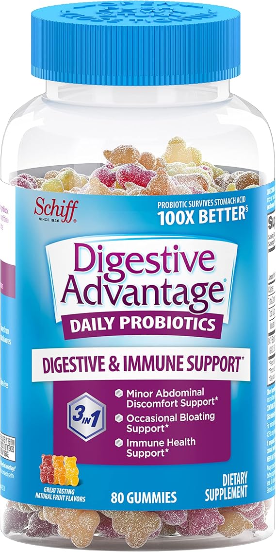 Amazon.com: Digestive Advantage Probiotic Gummies For Digestive Health ...
