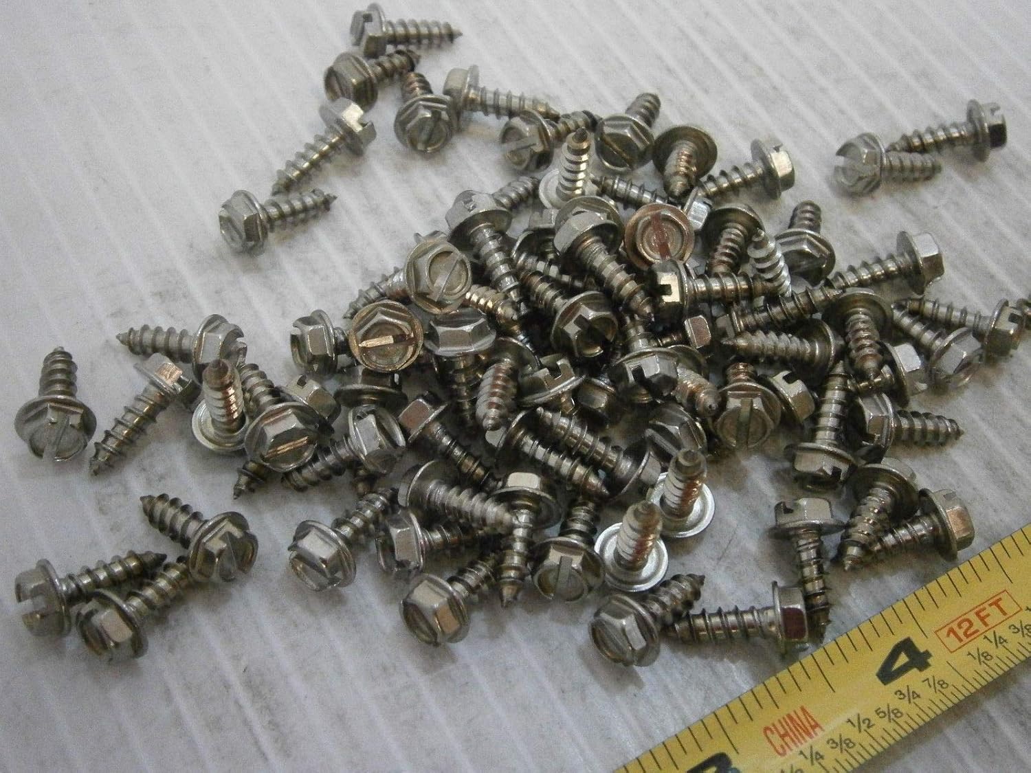 Amazon.com: Sheet Metal Screws #8 x 1/2 Slotted HWH Type A Stainless ...