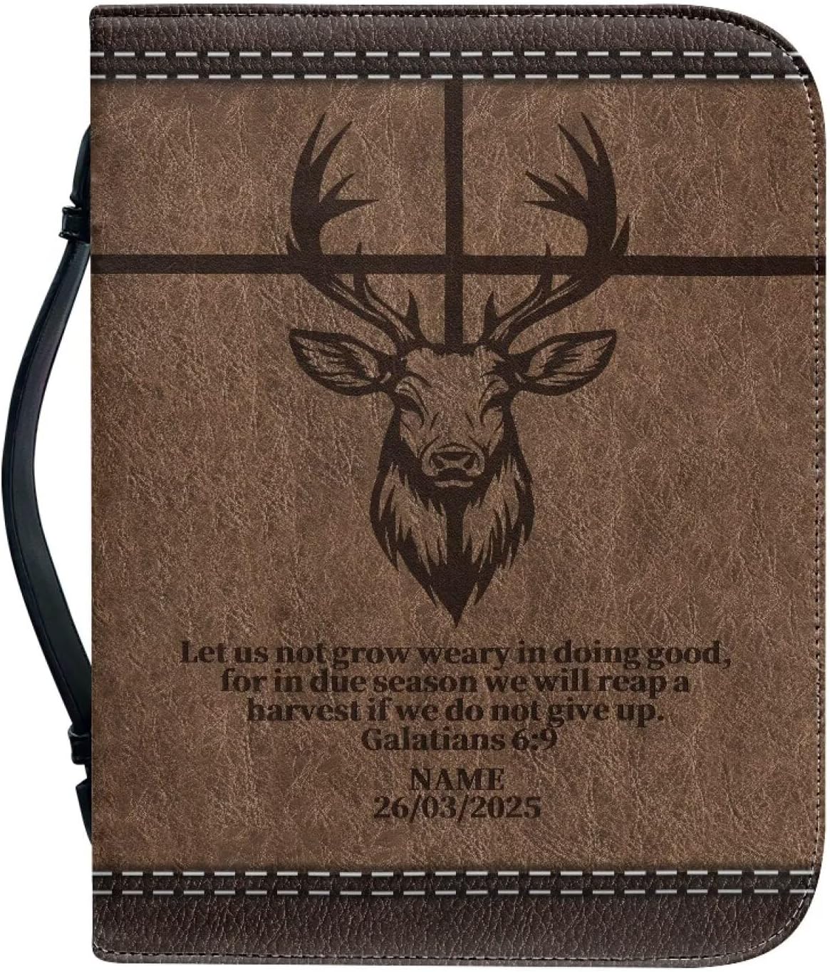 Amazon.com: Sellikakes Deer Cross Print Bible Cover Case for Women Men ...