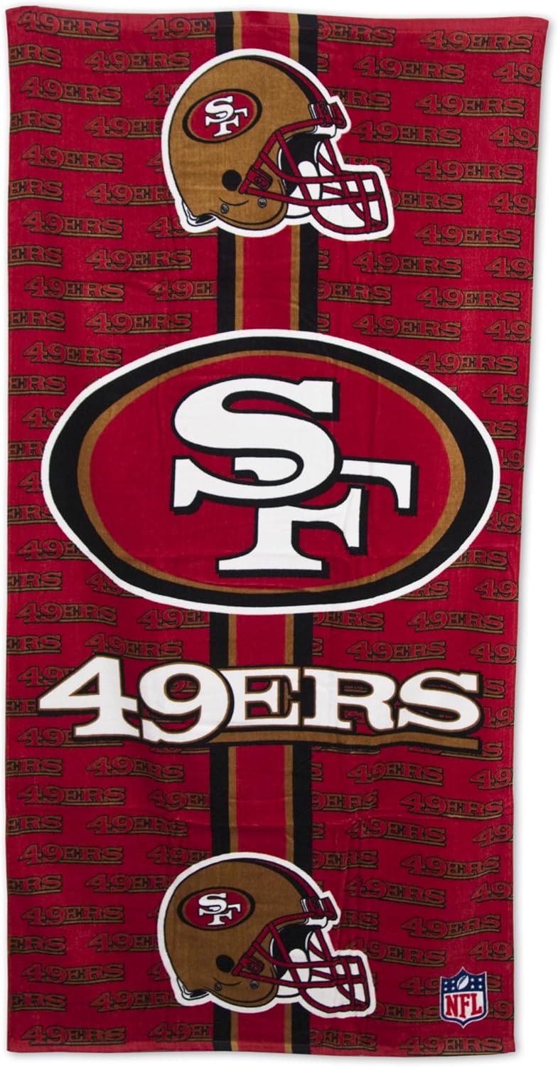 Amazon.com : San Francisco 49ers Fiber Reactive Beach Towel : Sports ...