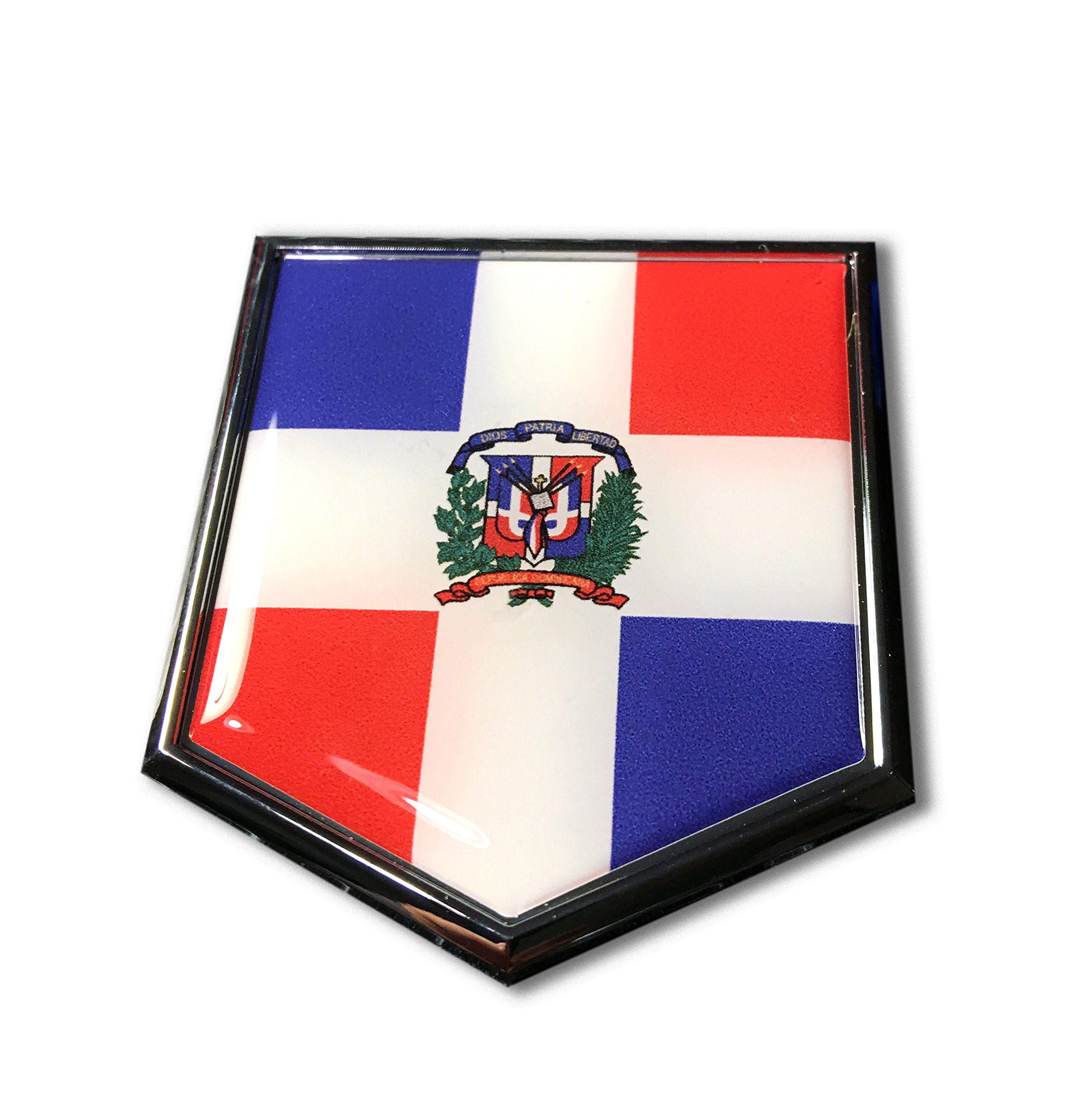 Amazon.com: Dominican Republic Flag Domed Chrome Emblem Proud Flag Car ...
