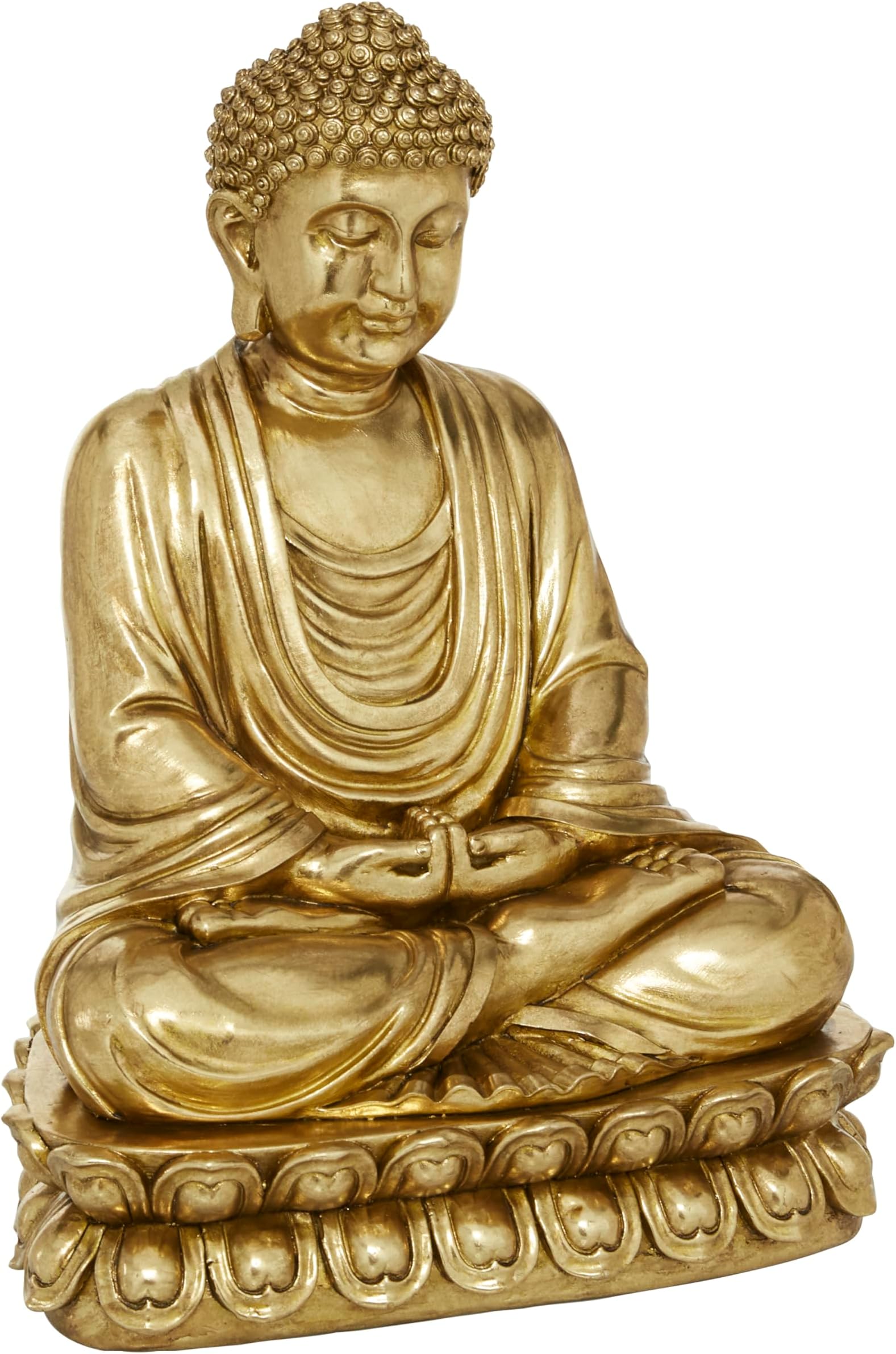 Amazon.com: Deco 79 Polystone Buddha Decorative Sculpture Meditating ...